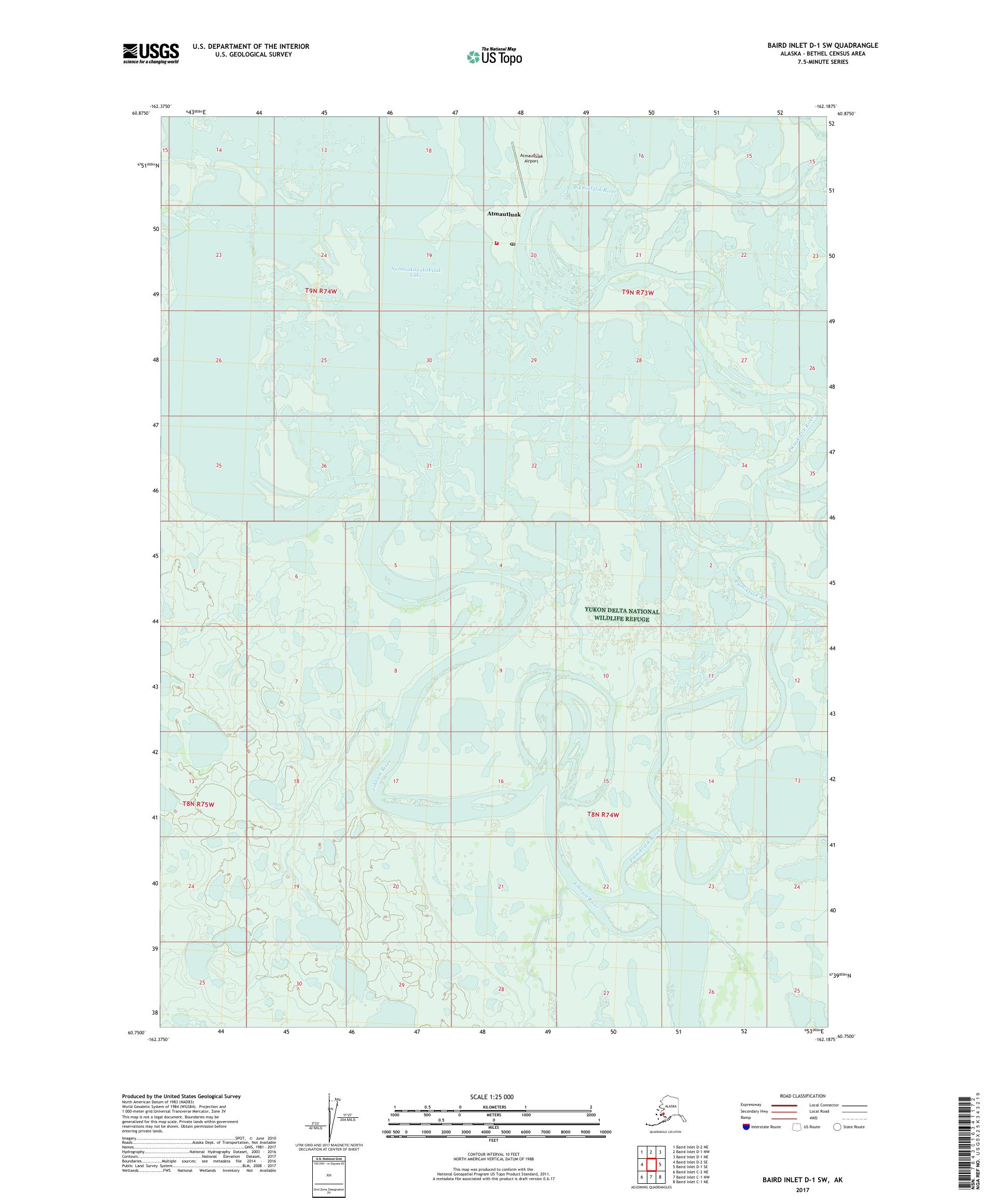 Baird Inlet D-1 SW Alaska US Topo Map – MyTopo Map Store