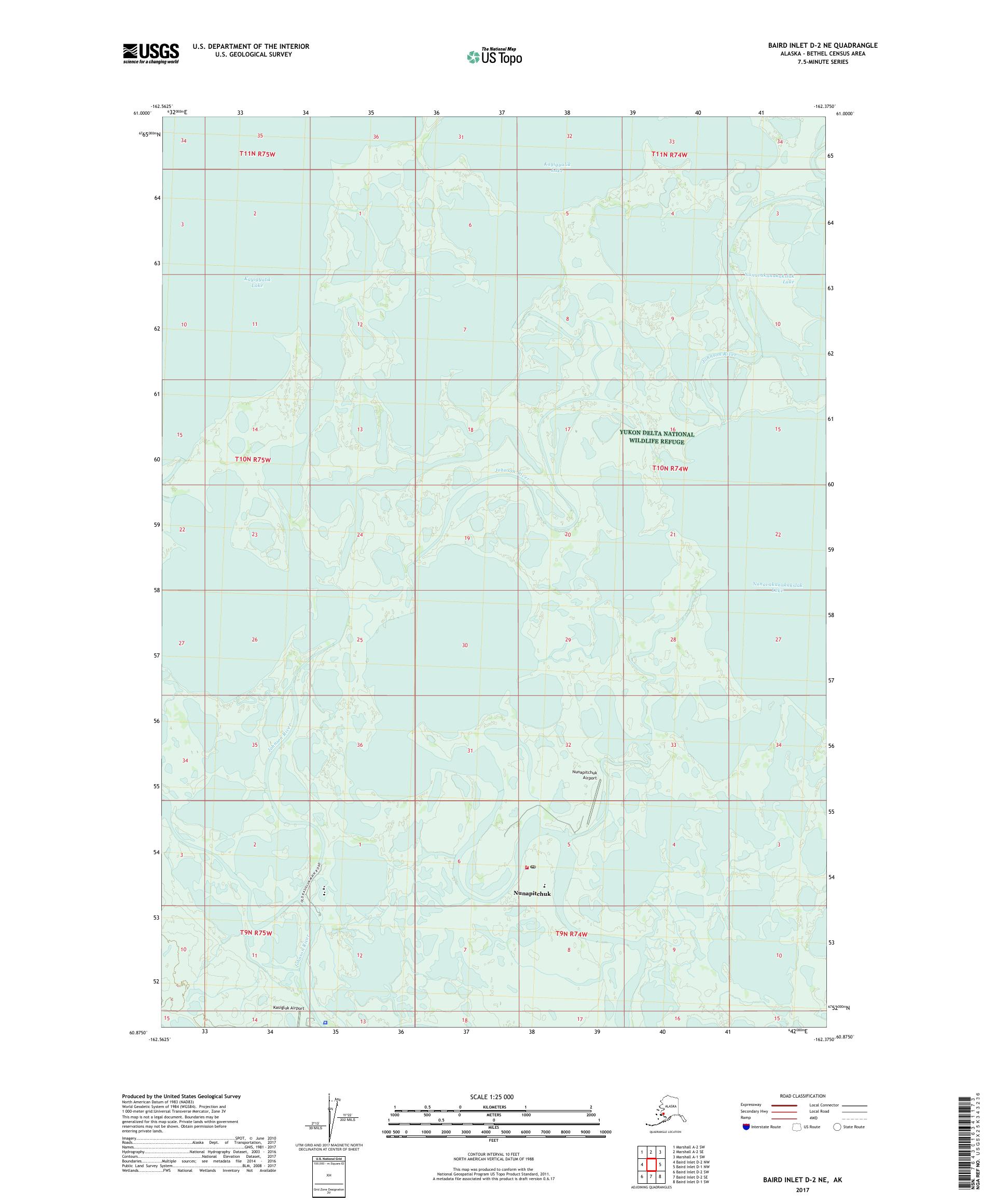 Baird Inlet D-2 NE Alaska US Topo Map – MyTopo Map Store