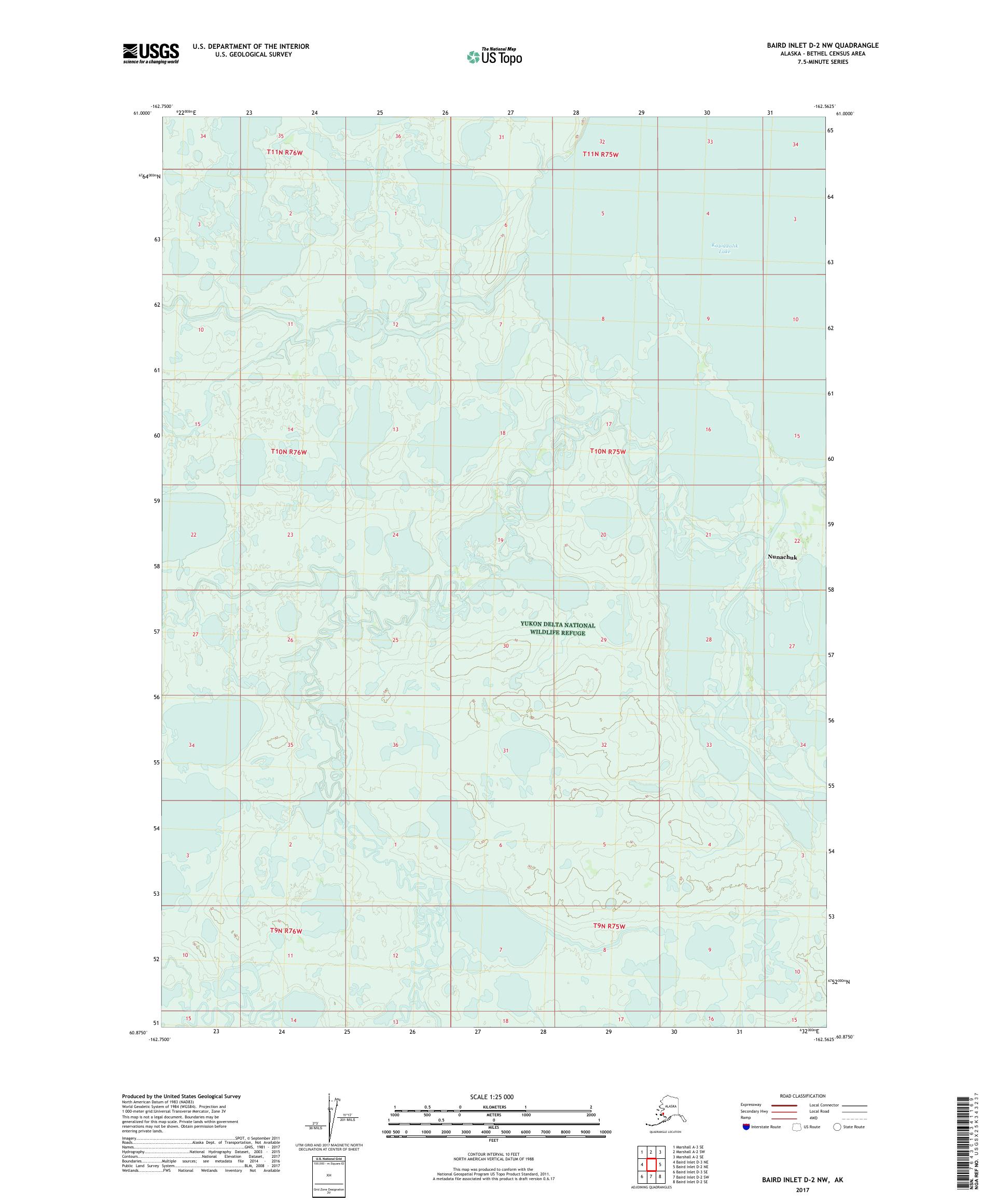 Baird Inlet D-2 NW Alaska US Topo Map – MyTopo Map Store