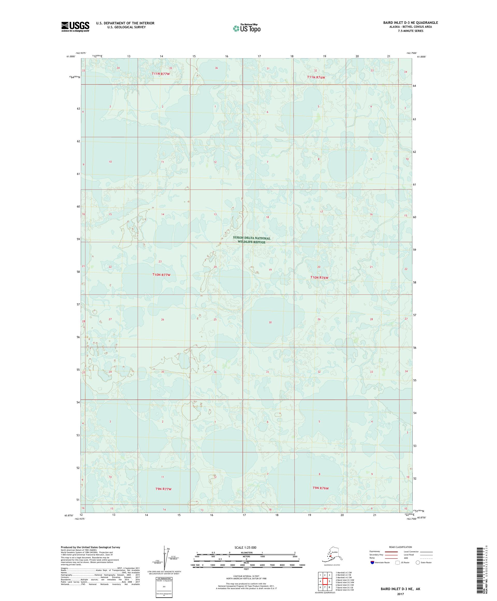 Baird Inlet D-3 NE Alaska US Topo Map – MyTopo Map Store