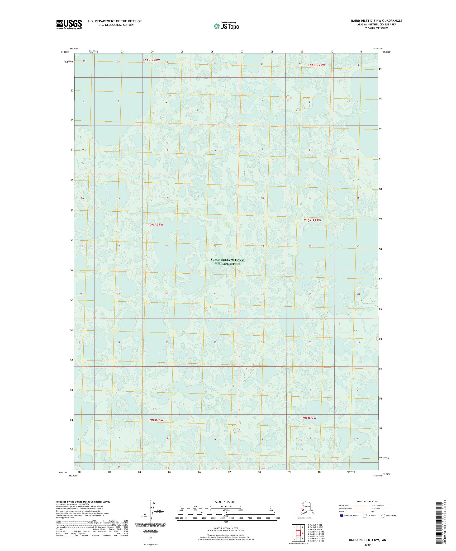 Baird Inlet D-3 NW Alaska US Topo Map – MyTopo Map Store