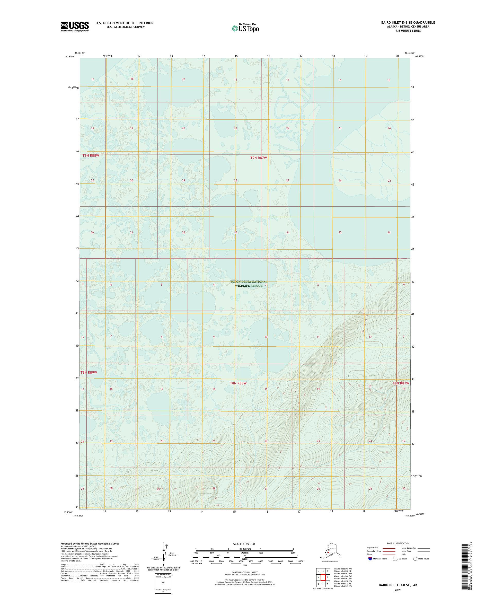 Baird Inlet D-8 SE Alaska US Topo Map – MyTopo Map Store