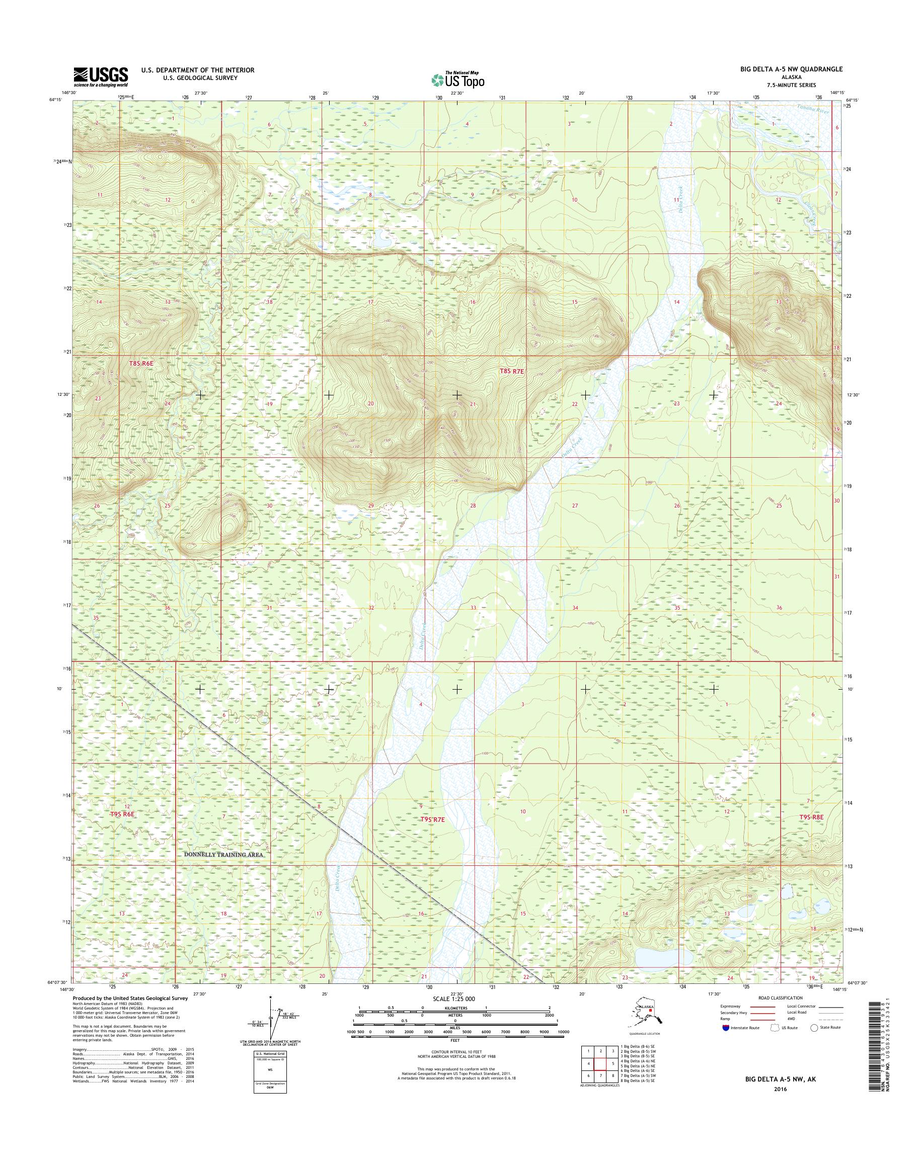Big Delta A-5 NW Alaska US Topo Map – MyTopo Map Store