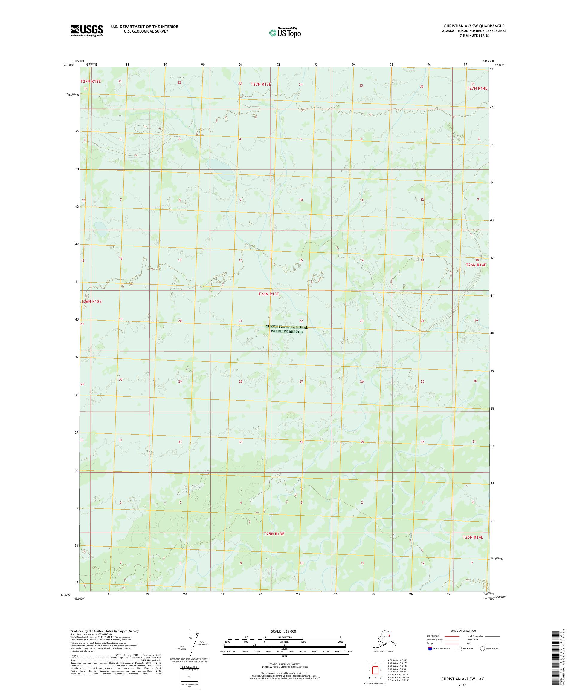 Christian A-2 SW Alaska US Topo Map – MyTopo Map Store