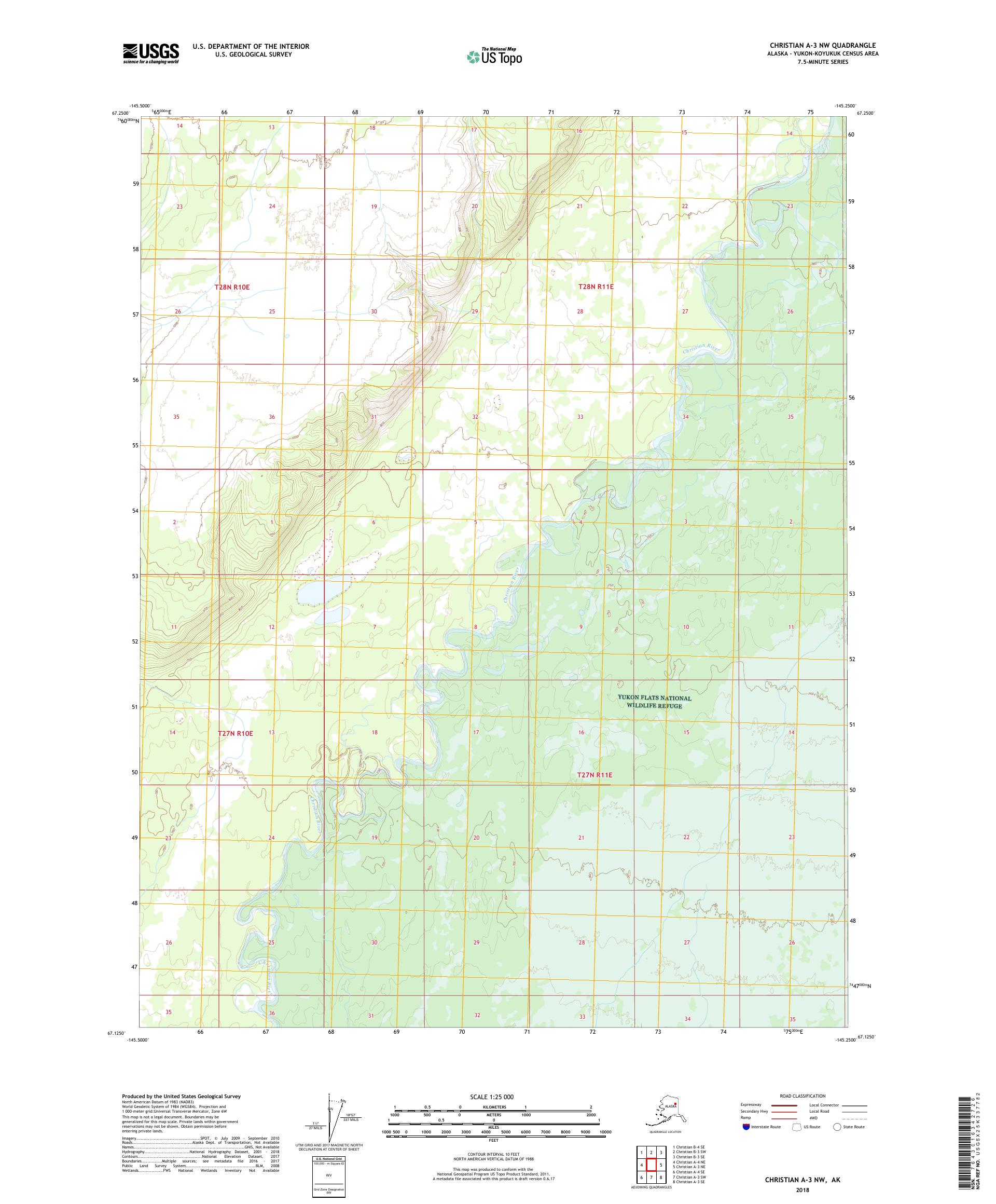 Christian A-3 NW Alaska US Topo Map – MyTopo Map Store