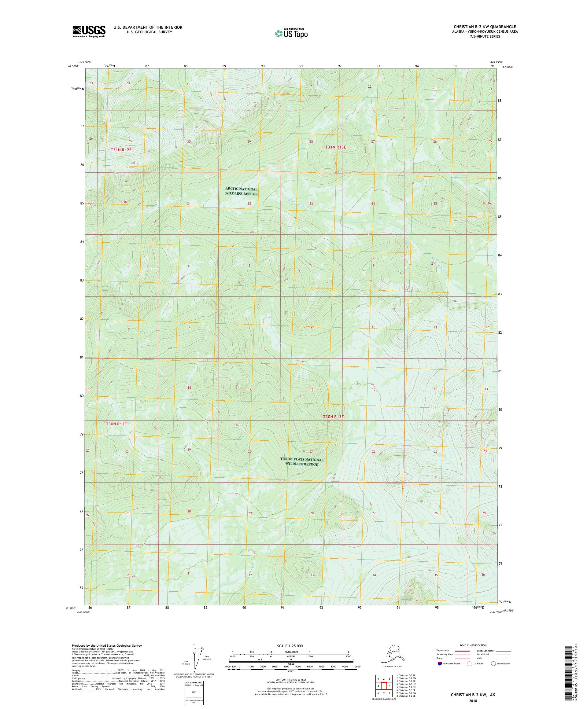 Christian B-2 NW Alaska US Topo Map – MyTopo Map Store