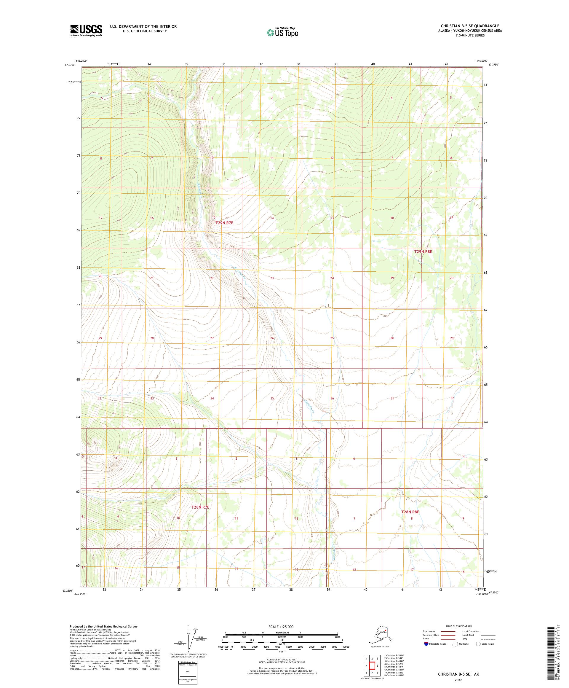 Christian B-5 SE Alaska US Topo Map – MyTopo Map Store