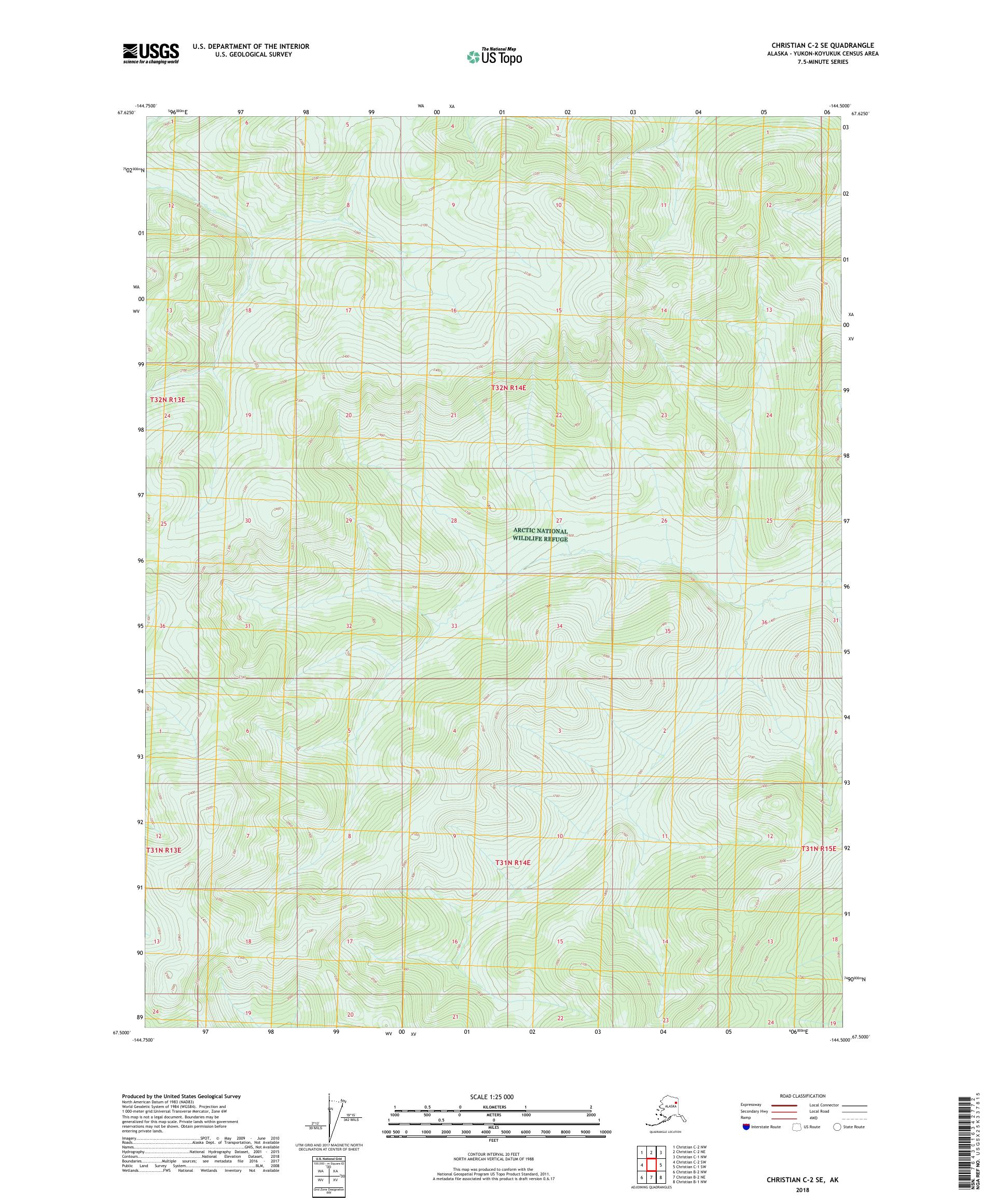 Christian C-2 SE Alaska US Topo Map – MyTopo Map Store