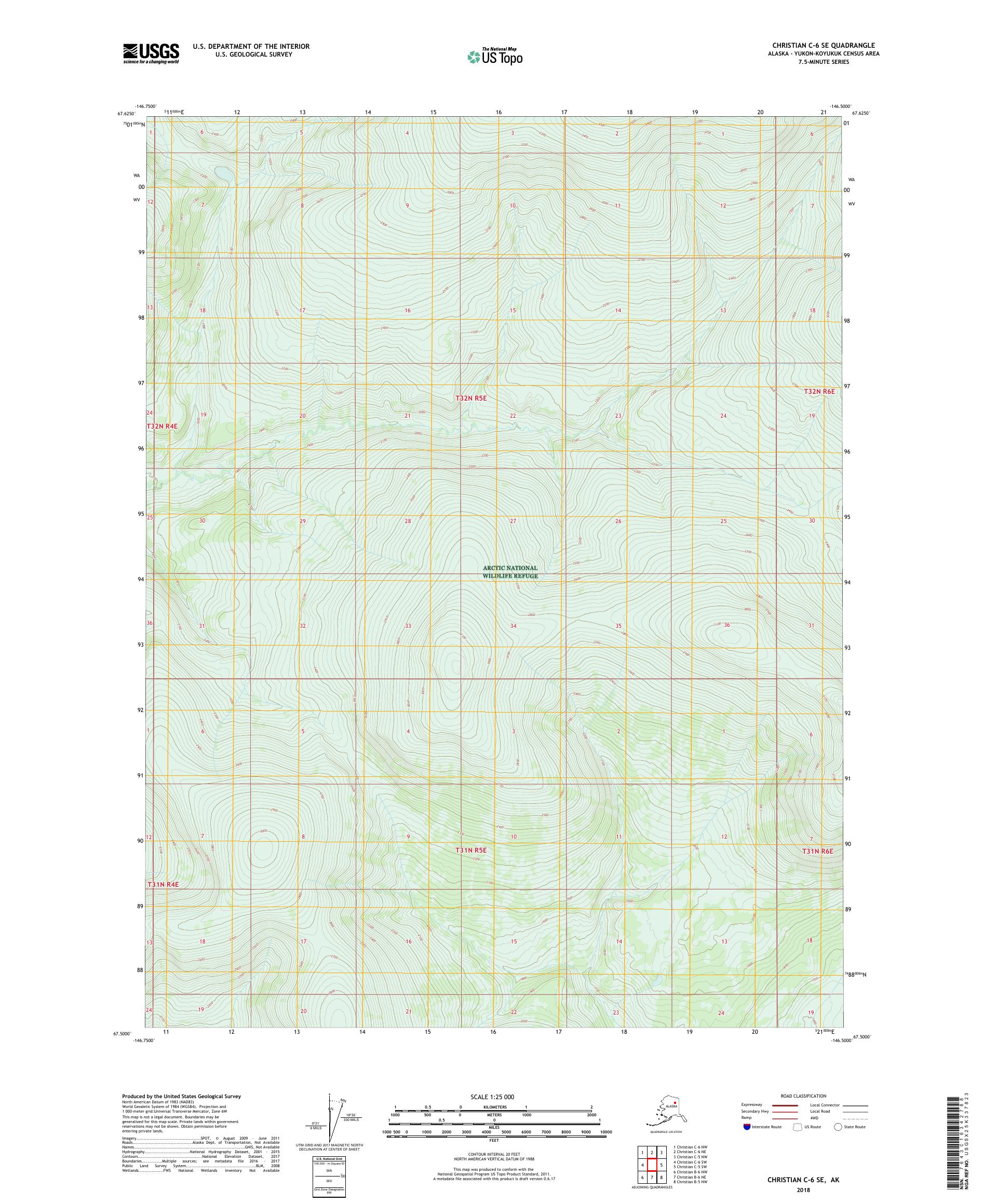 Christian C-6 SE Alaska US Topo Map – MyTopo Map Store