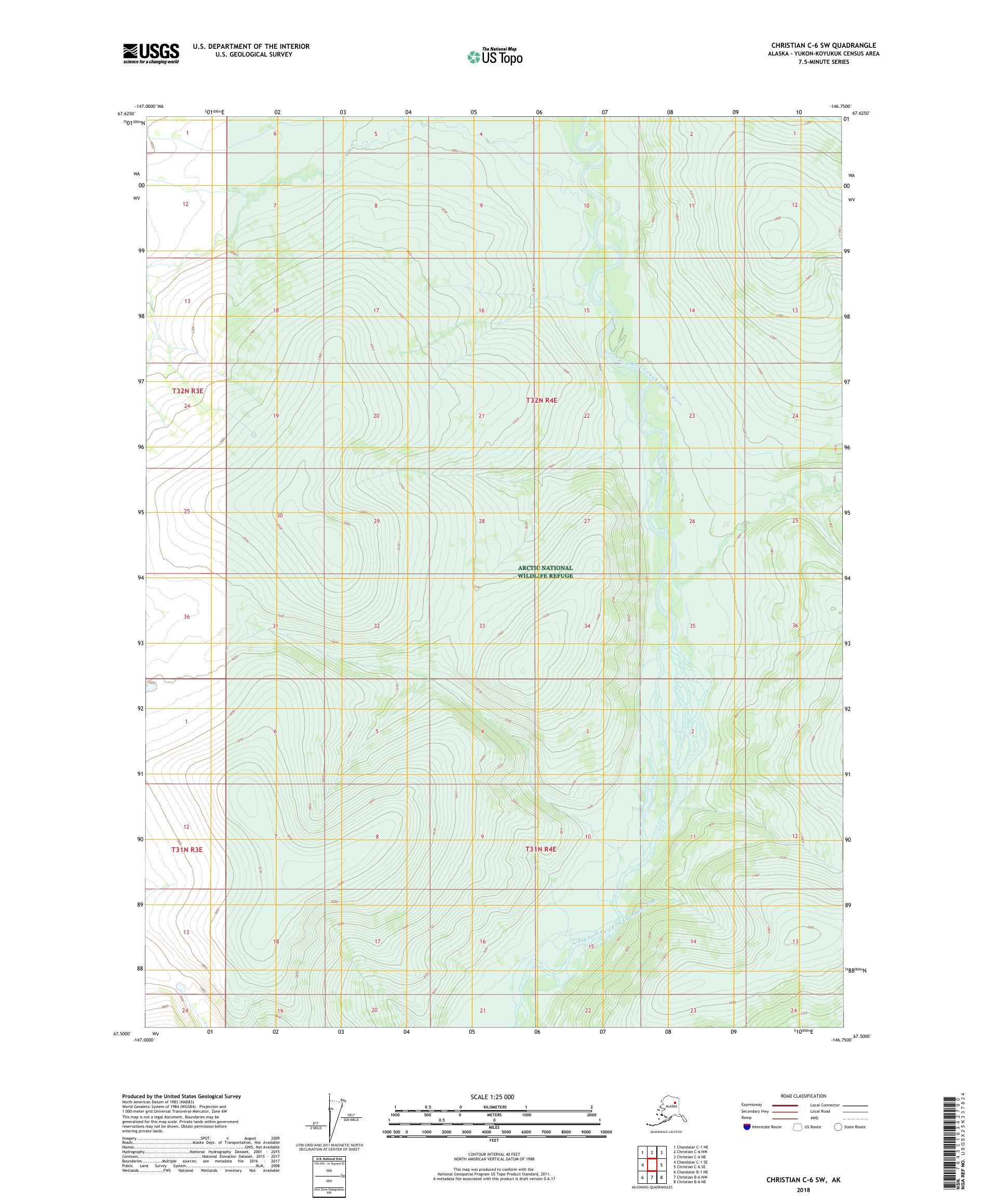 Christian C-6 SW Alaska US Topo Map – MyTopo Map Store