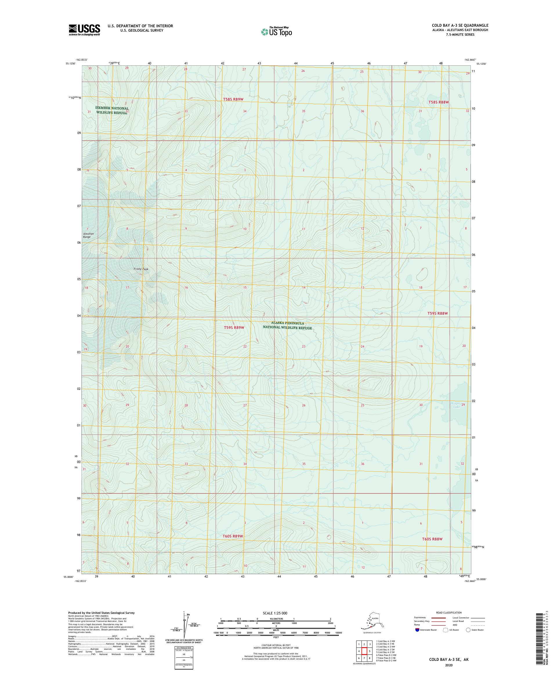 Cold Bay A-3 SE Alaska US Topo Map – MyTopo Map Store