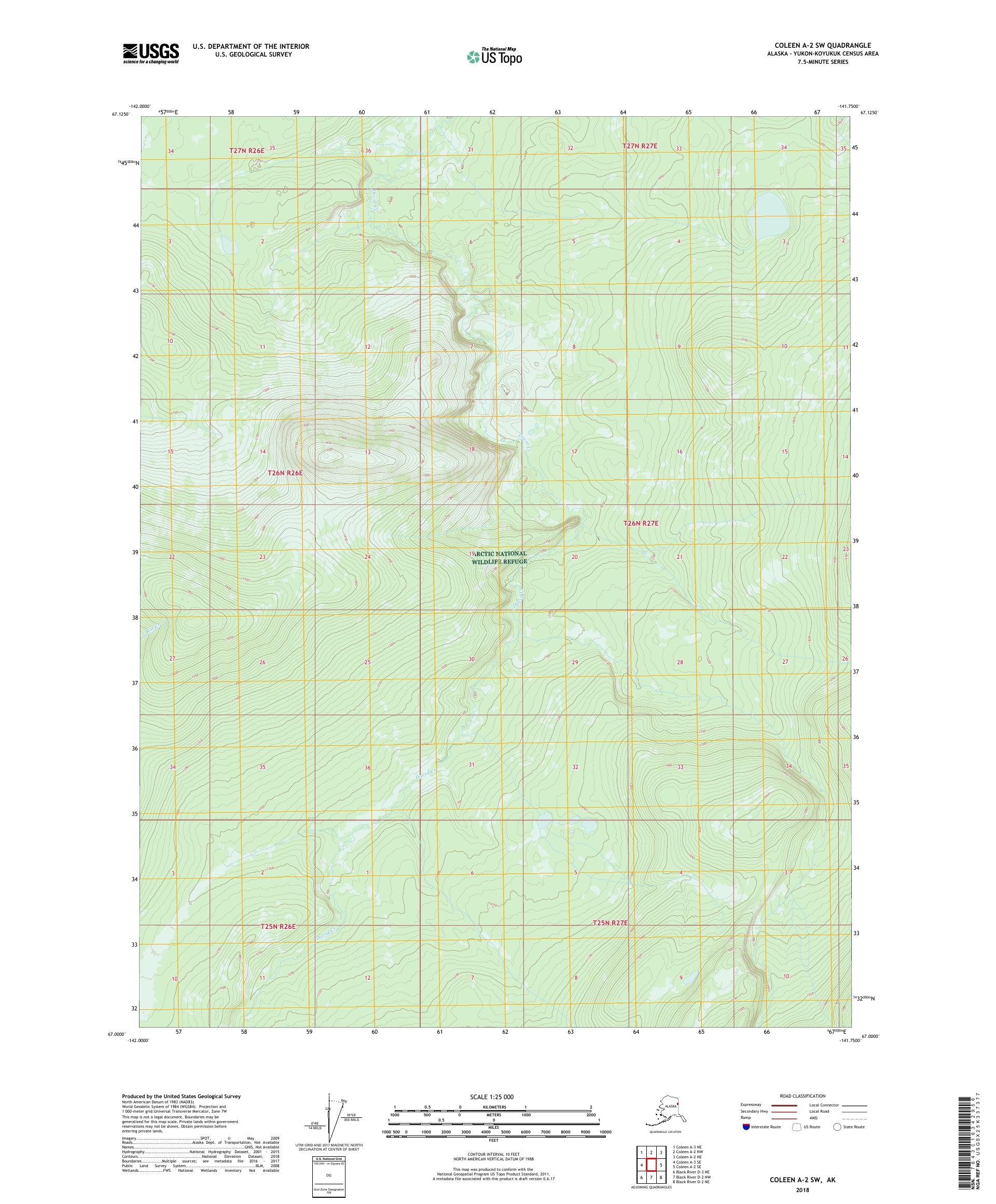 Coleen A-2 SW Alaska US Topo Map – MyTopo Map Store