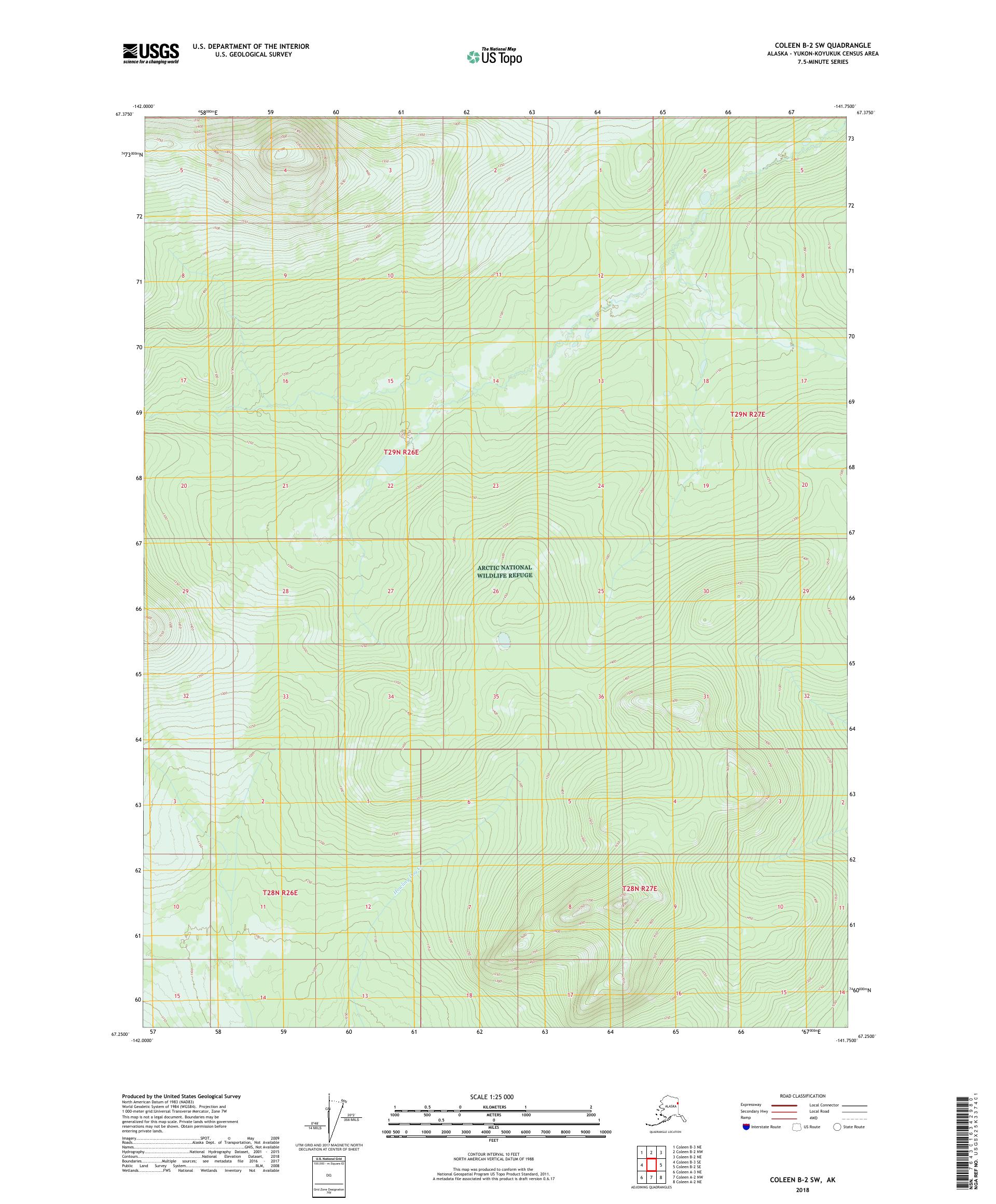 Coleen B-2 SW Alaska US Topo Map – MyTopo Map Store