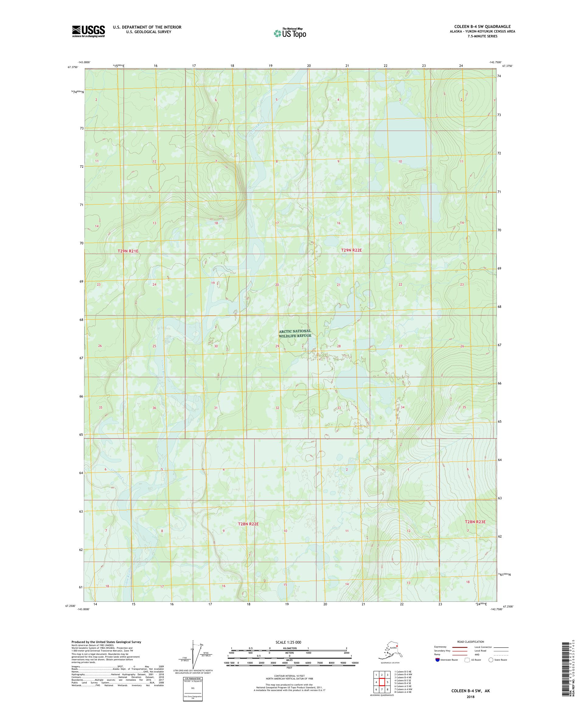 Coleen B-4 SW Alaska US Topo Map – MyTopo Map Store