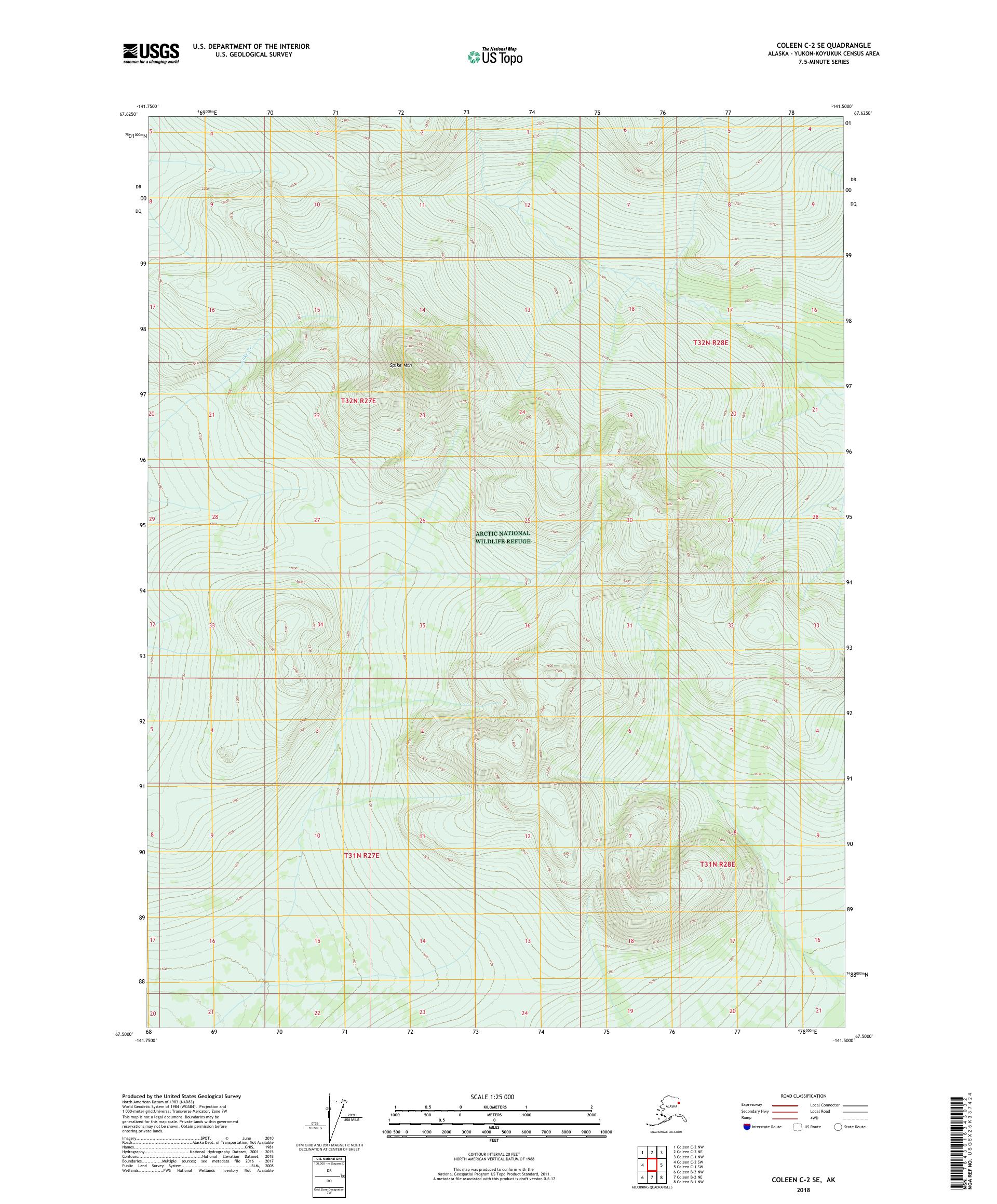 Coleen C-2 SE Alaska US Topo Map – MyTopo Map Store