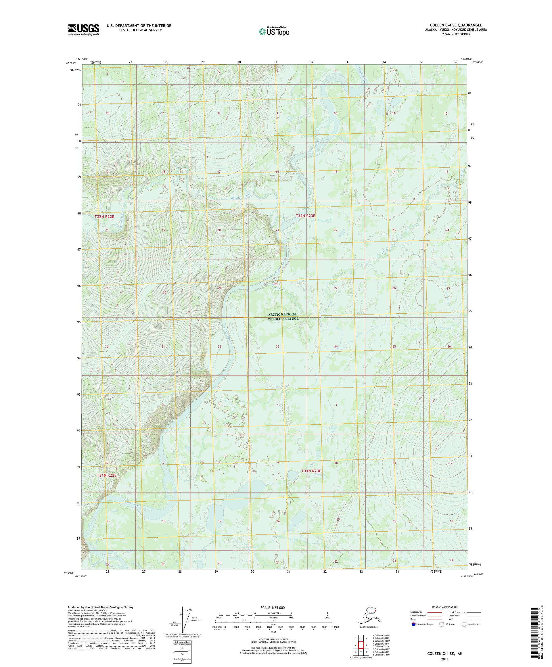 Coleen C-4 SE Alaska US Topo Map – MyTopo Map Store