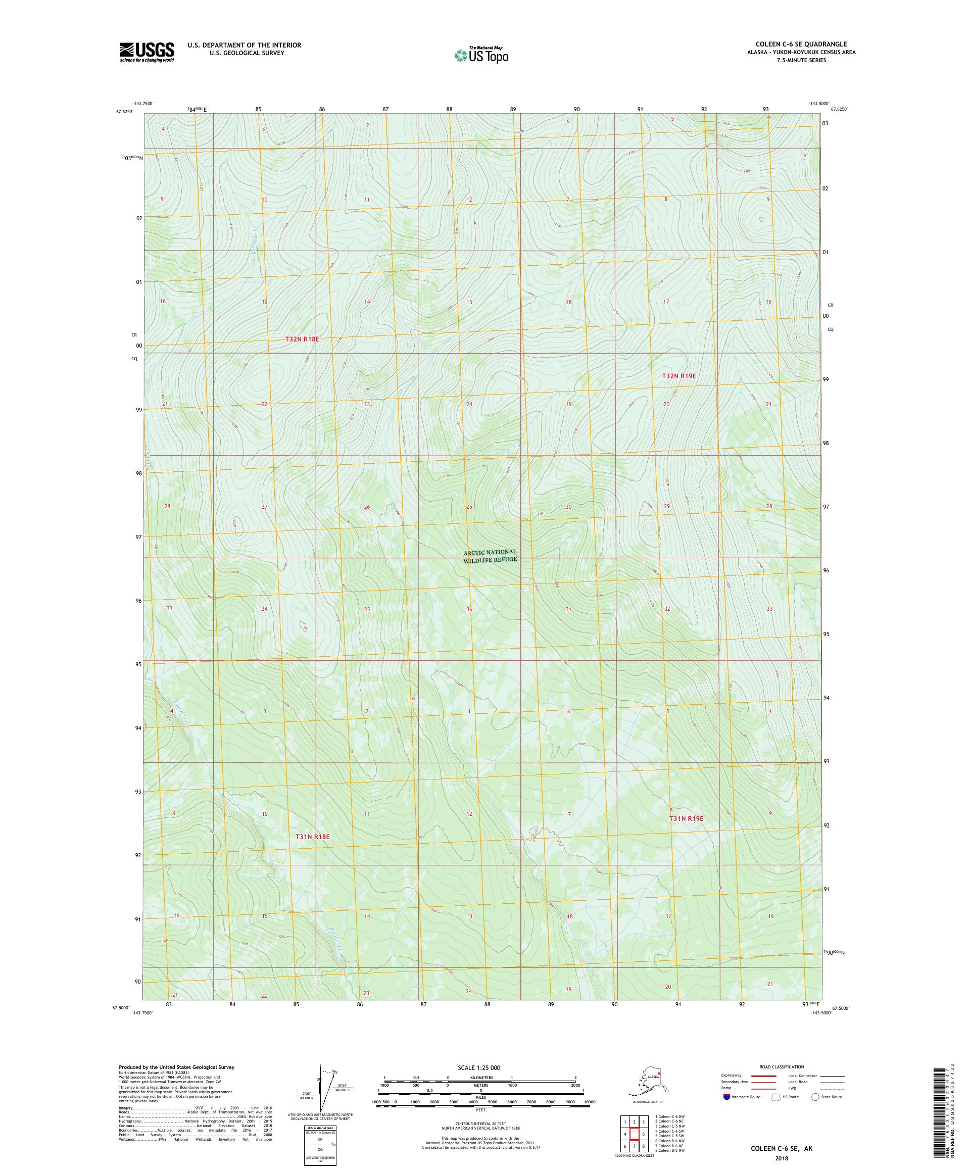 Coleen C-6 SE Alaska US Topo Map – MyTopo Map Store
