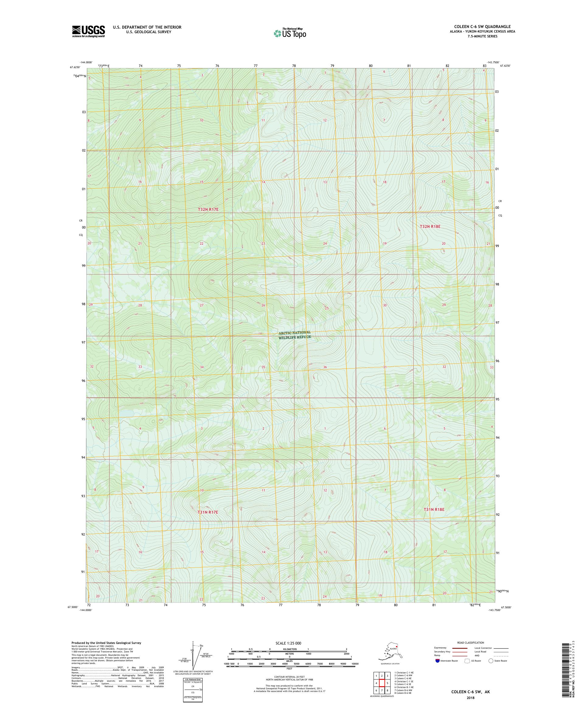 Coleen C-6 SW Alaska US Topo Map – MyTopo Map Store