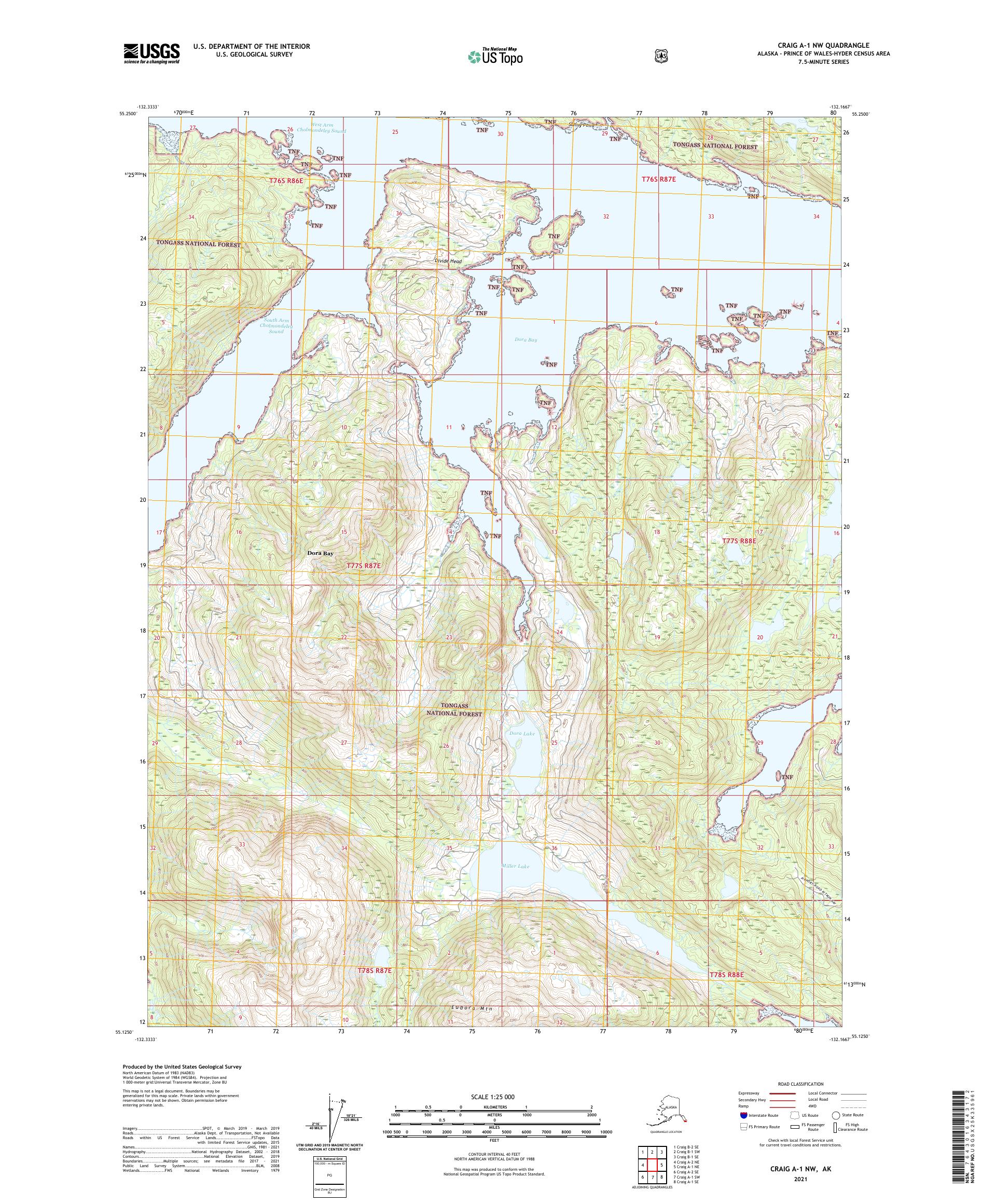 Craig A-1 NW Alaska US Topo Map – MyTopo Map Store