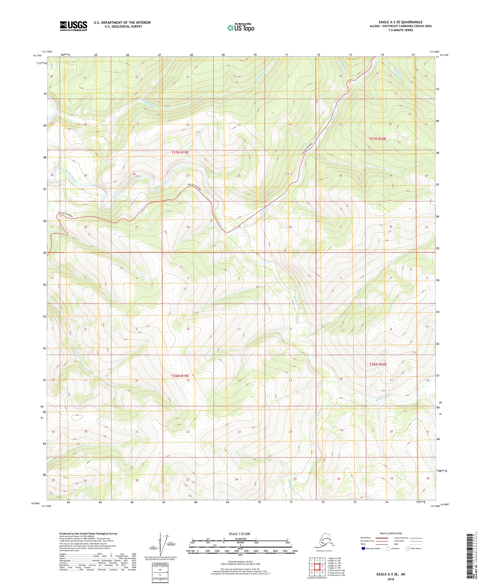 Eagle A-2 SE Alaska US Topo Map – MyTopo Map Store