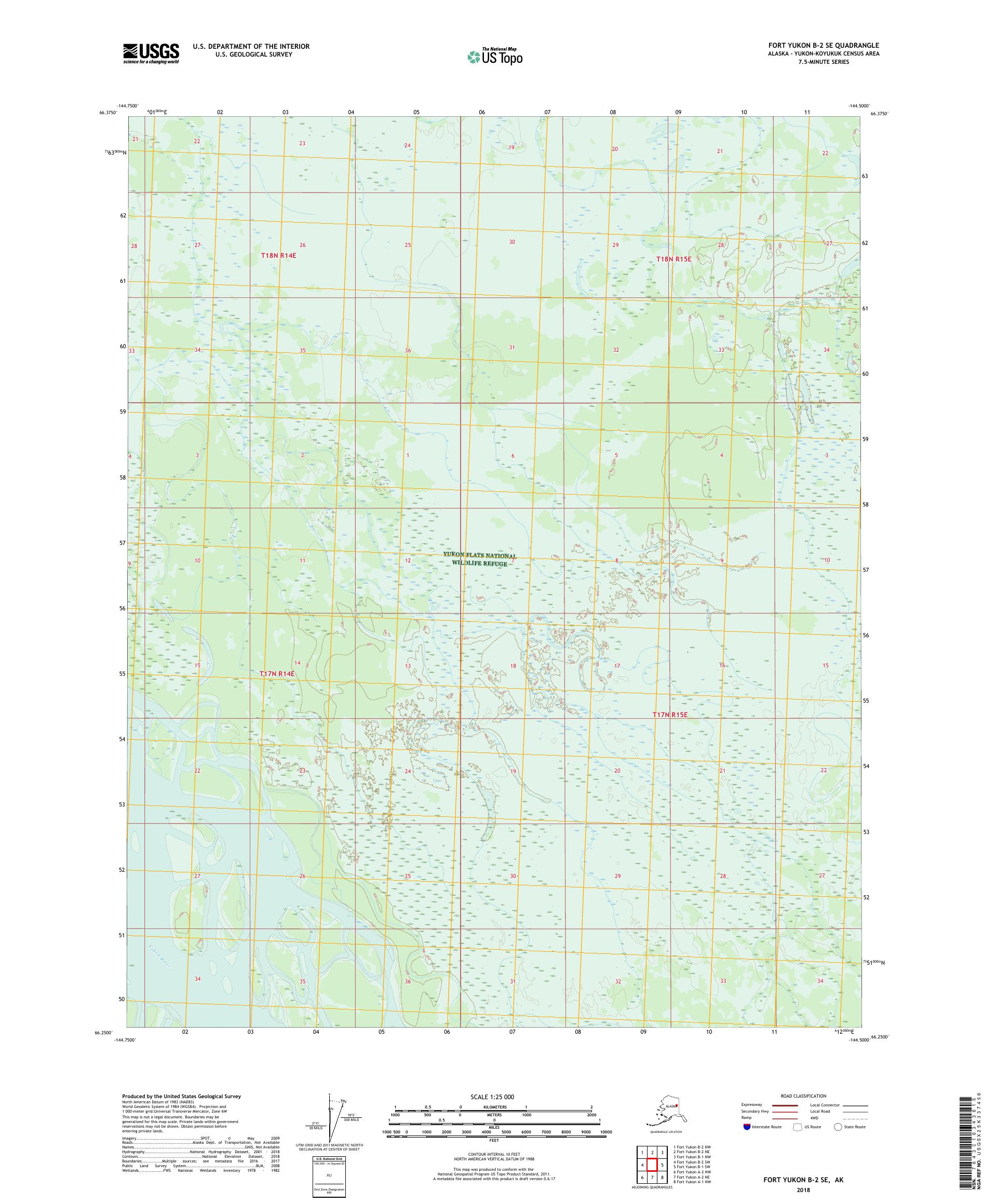 Fort Yukon B-2 SE Alaska US Topo Map – MyTopo Map Store