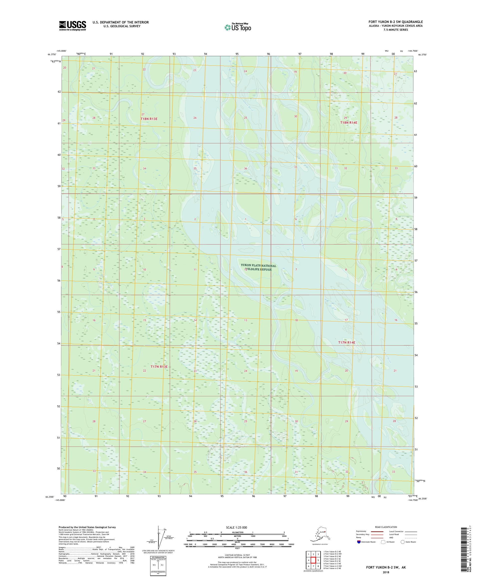 Fort Yukon B-2 SW Alaska US Topo Map – MyTopo Map Store