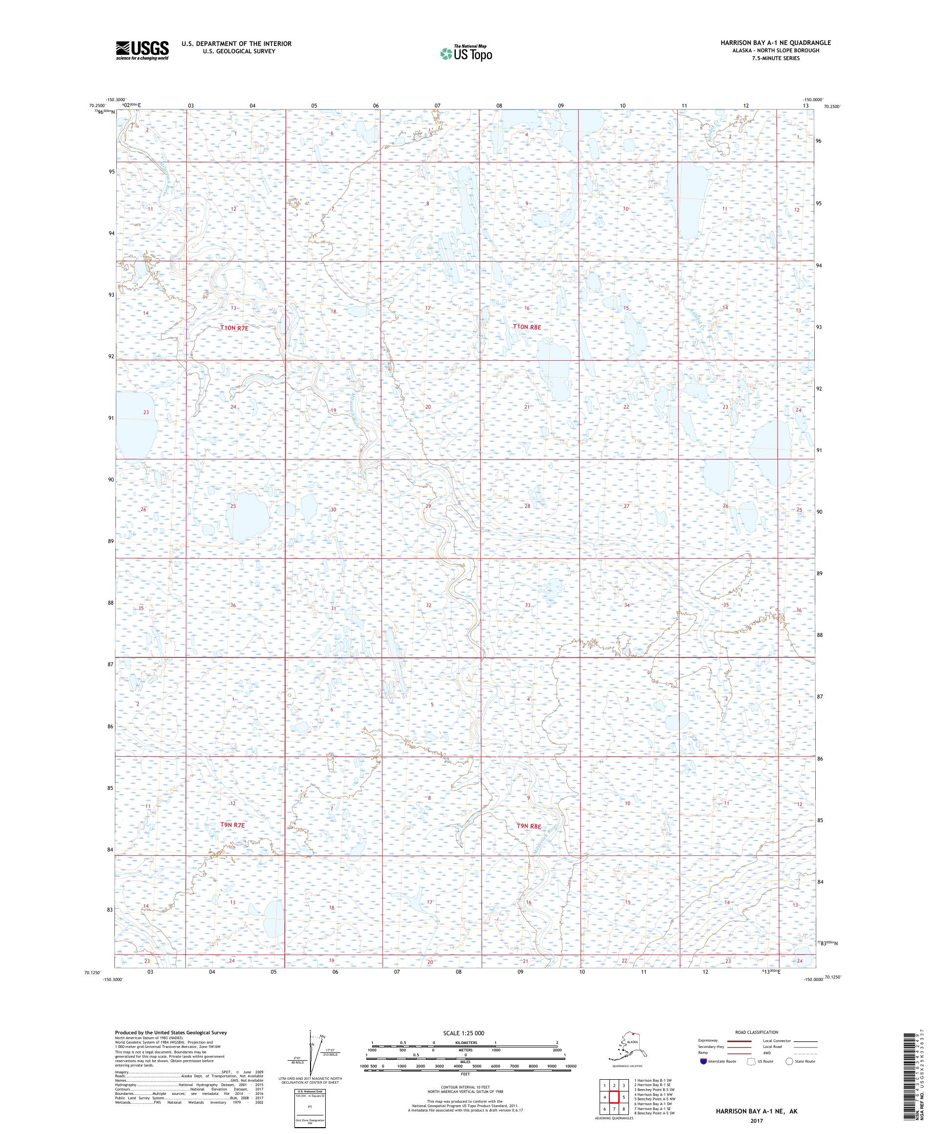 Harrison Bay A-1 NE Alaska US Topo Map – MyTopo Map Store