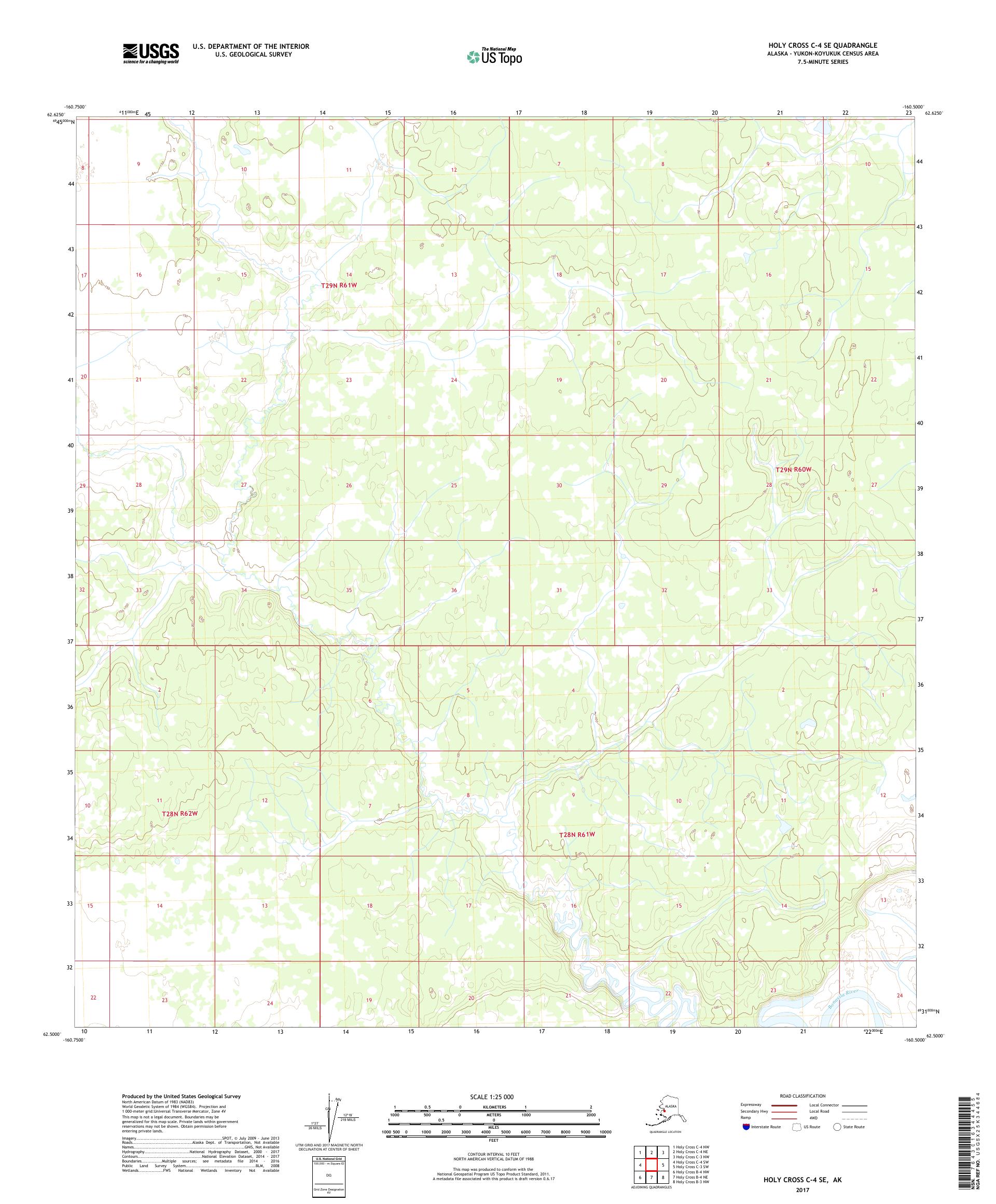Holy Cross C-4 SE Alaska US Topo Map – MyTopo Map Store