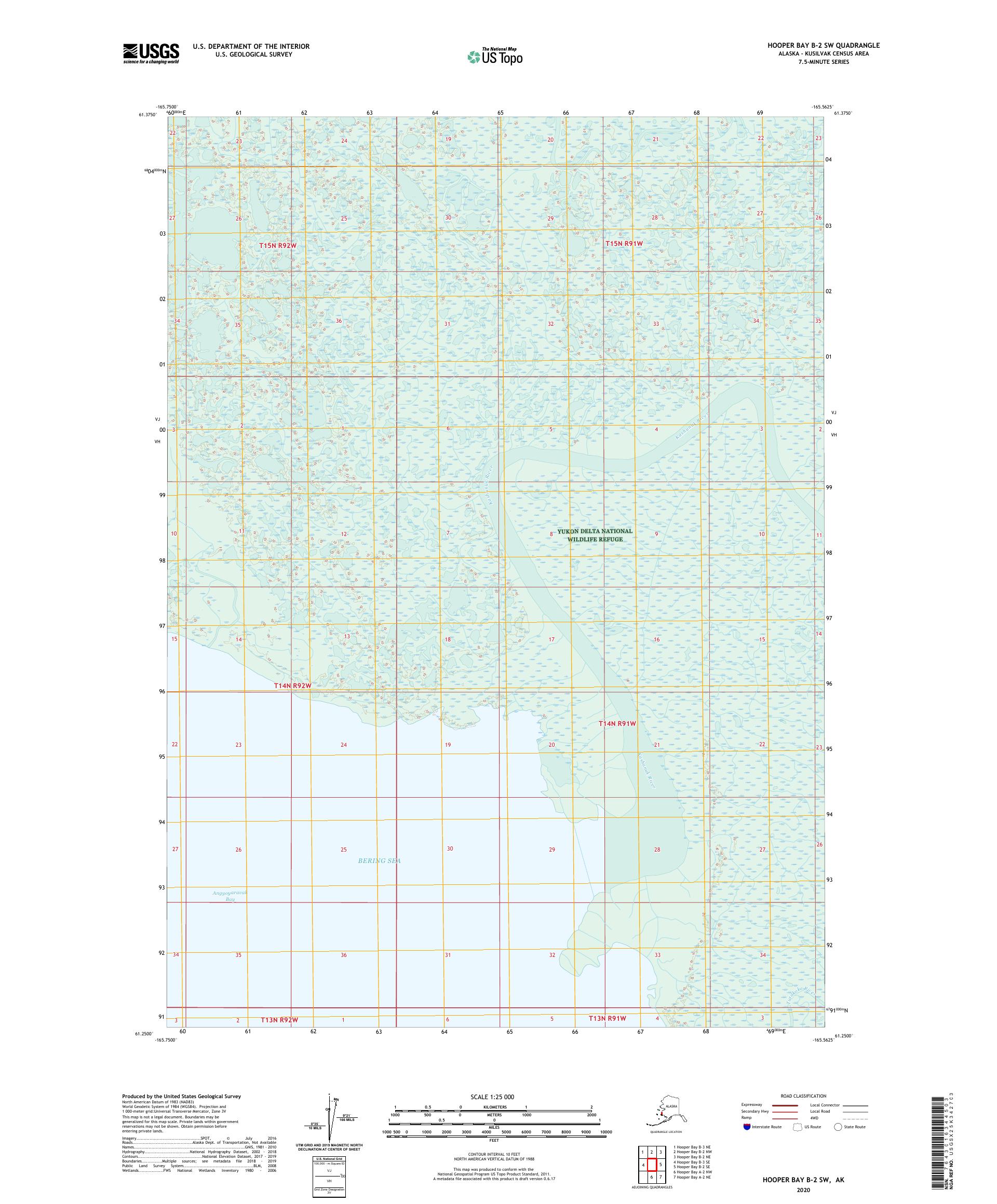 Hooper Bay B-2 SW Alaska US Topo Map – MyTopo Map Store