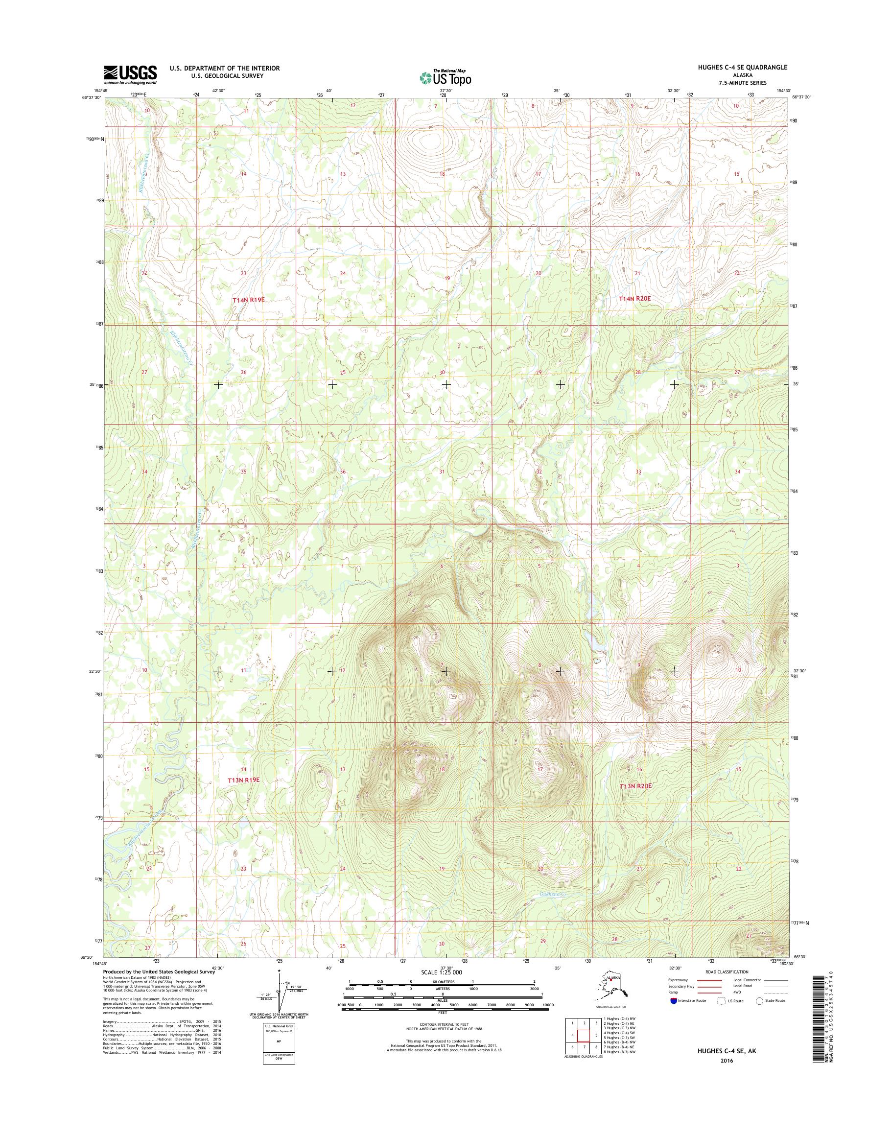 Hughes C-4 SE Alaska US Topo Map – MyTopo Map Store