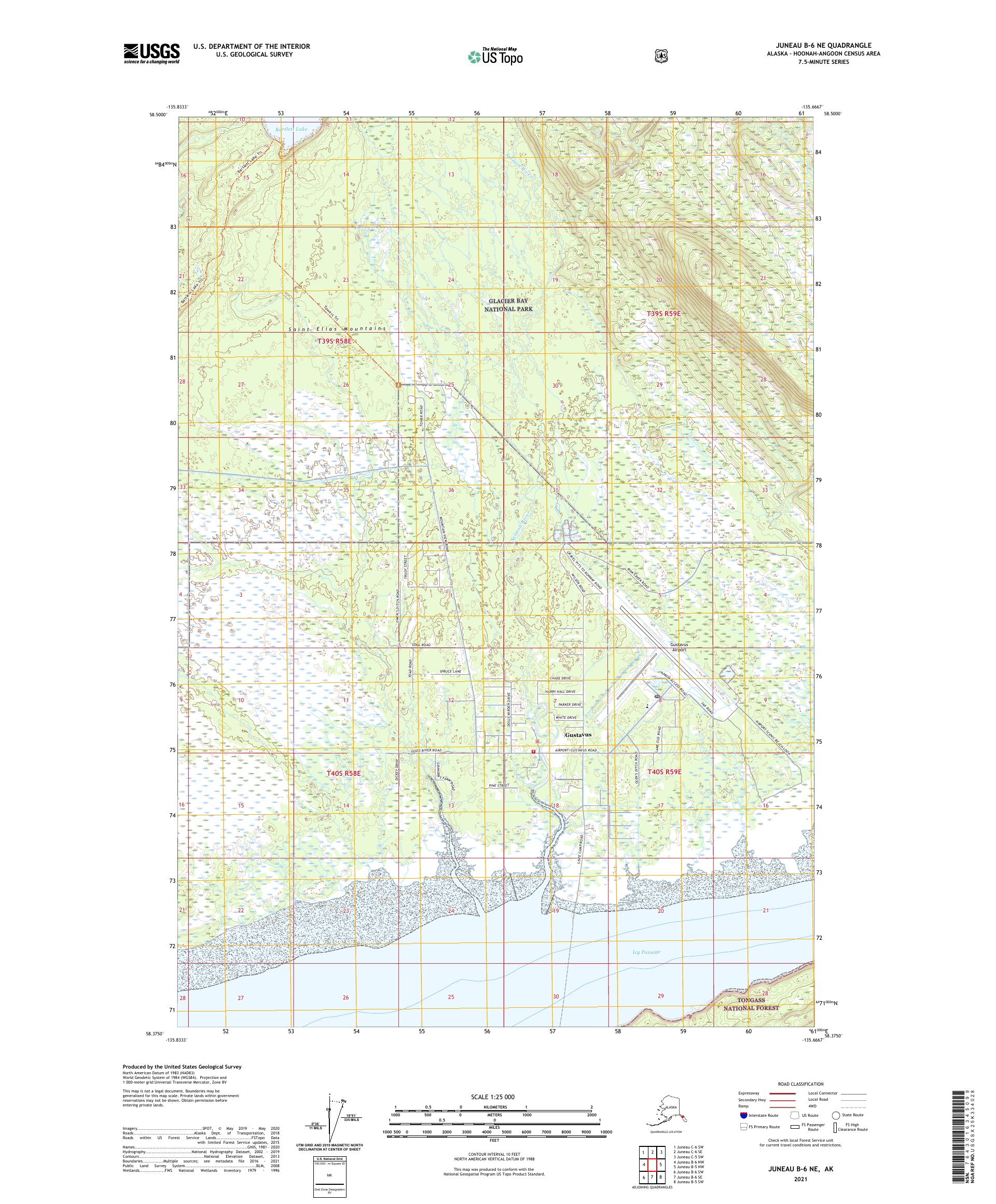 Juneau B-6 NE Alaska US Topo Map – MyTopo Map Store