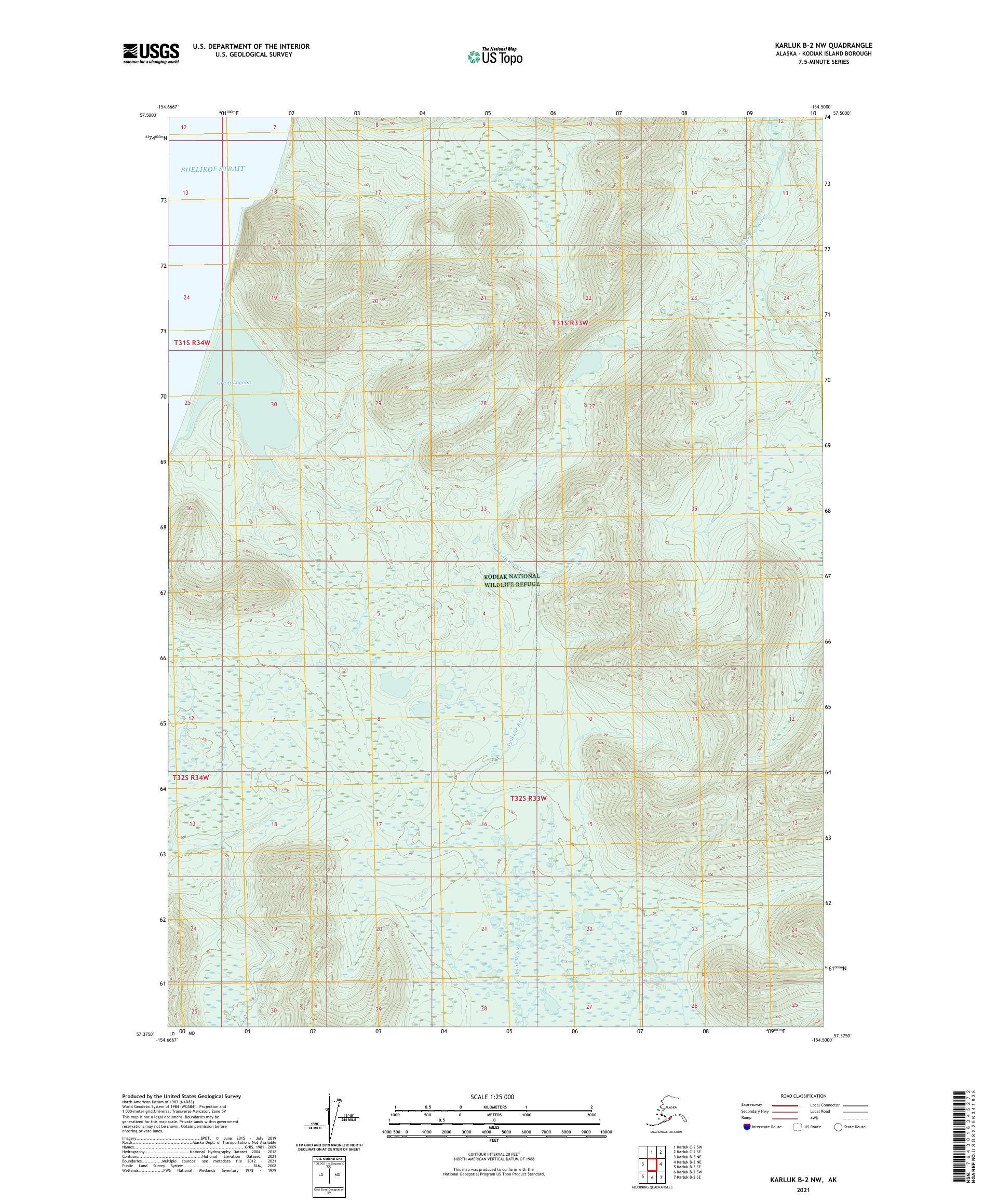 Karluk B-2 NW Alaska US Topo Map – MyTopo Map Store