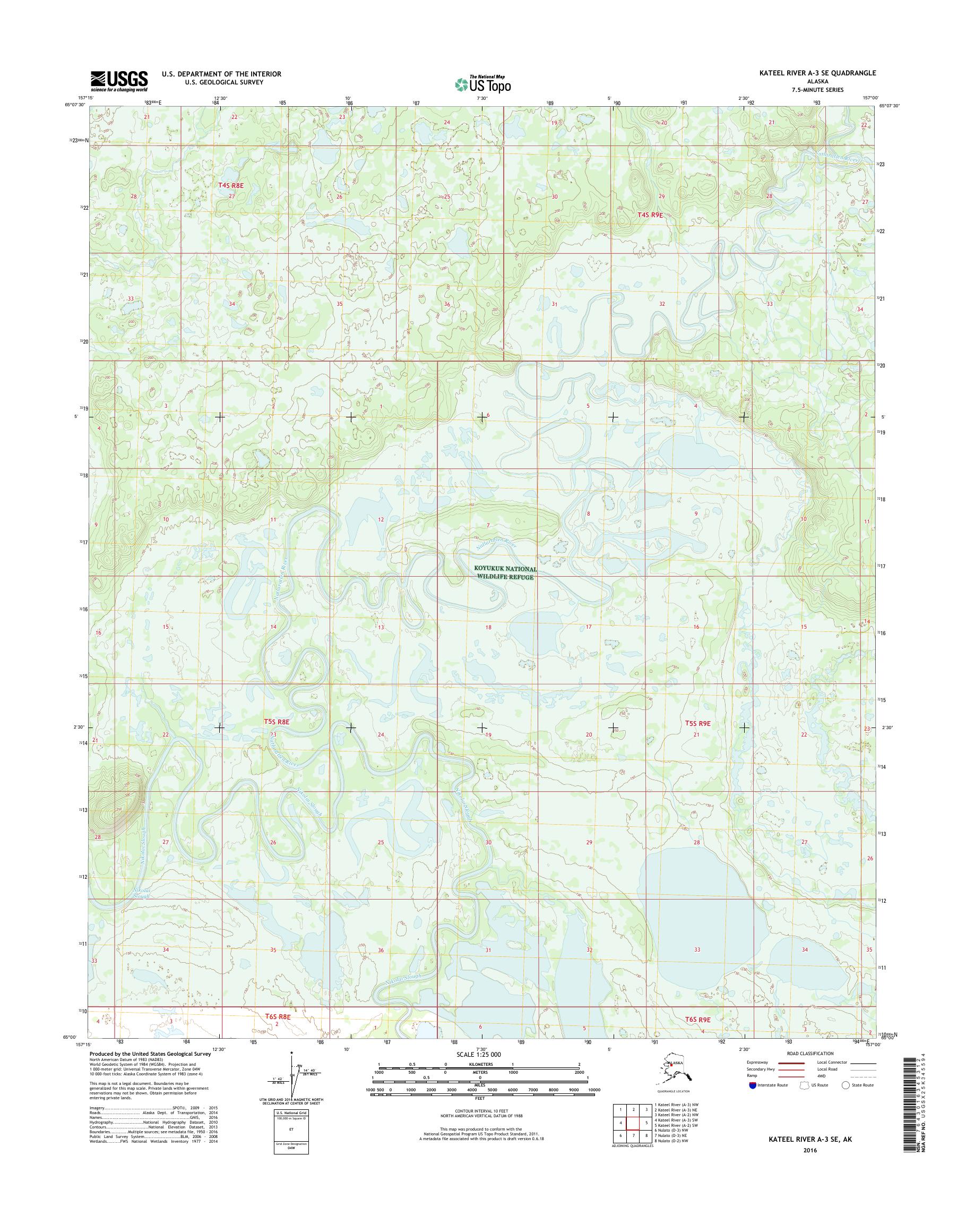 Kateel River A-3 SE Alaska US Topo Map – MyTopo Map Store