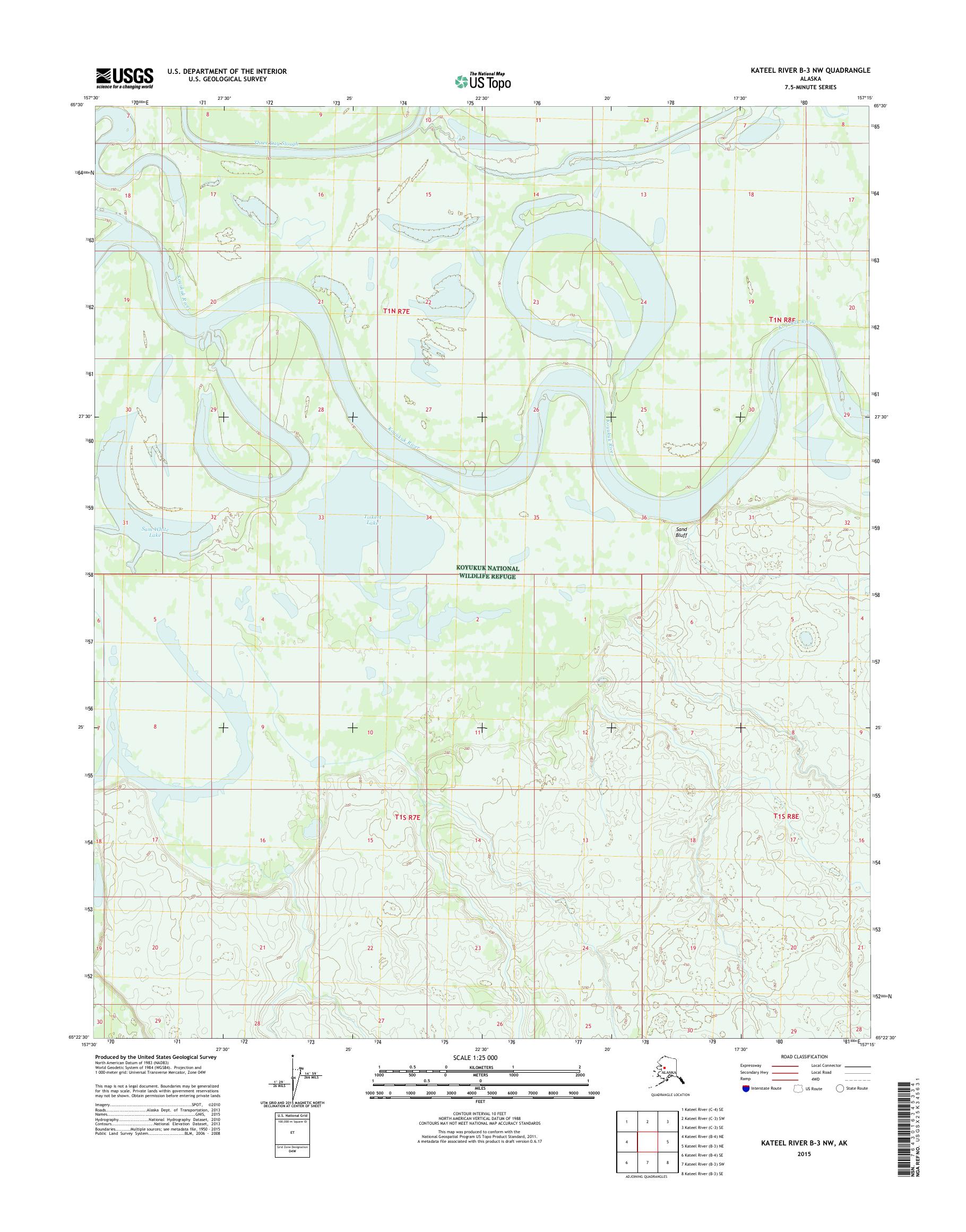Kateel River B-3 NW Alaska US Topo Map – MyTopo Map Store