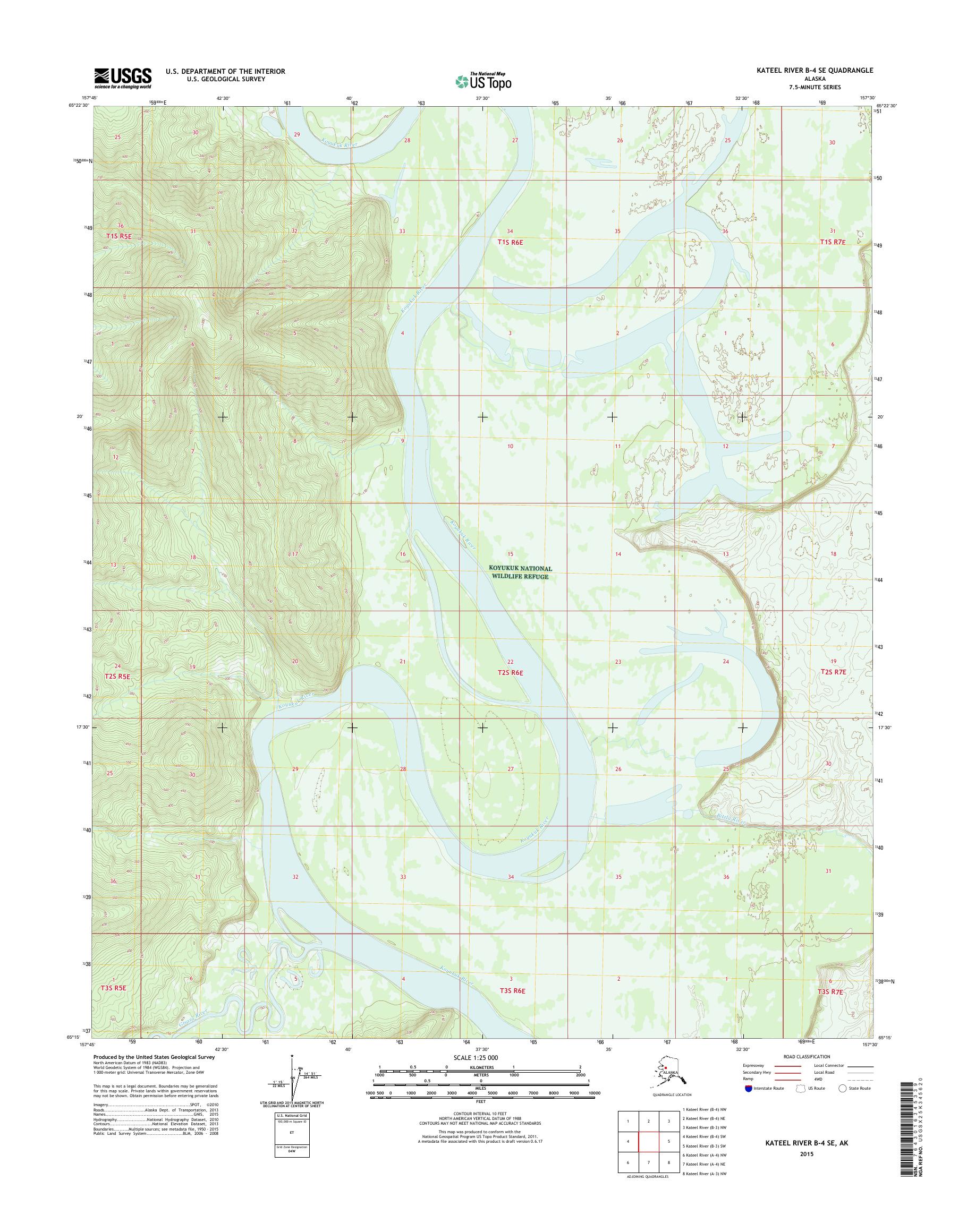 Kateel River B-4 SE Alaska US Topo Map – MyTopo Map Store