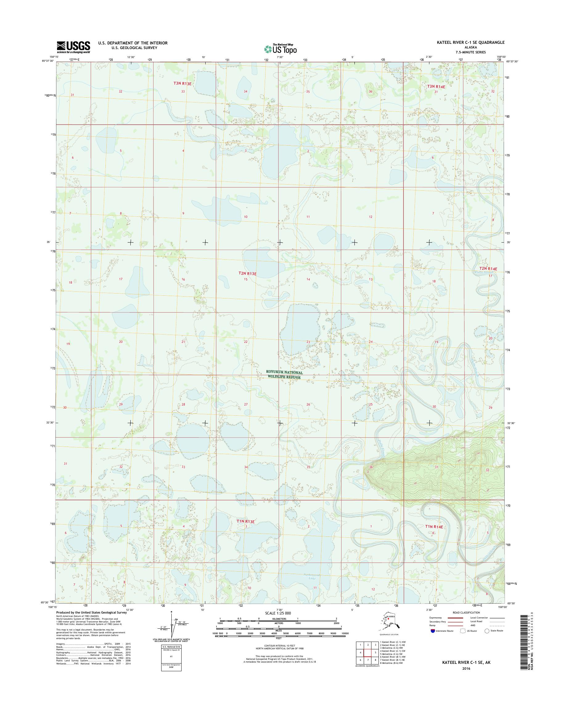 Kateel River C-1 SE Alaska US Topo Map – MyTopo Map Store
