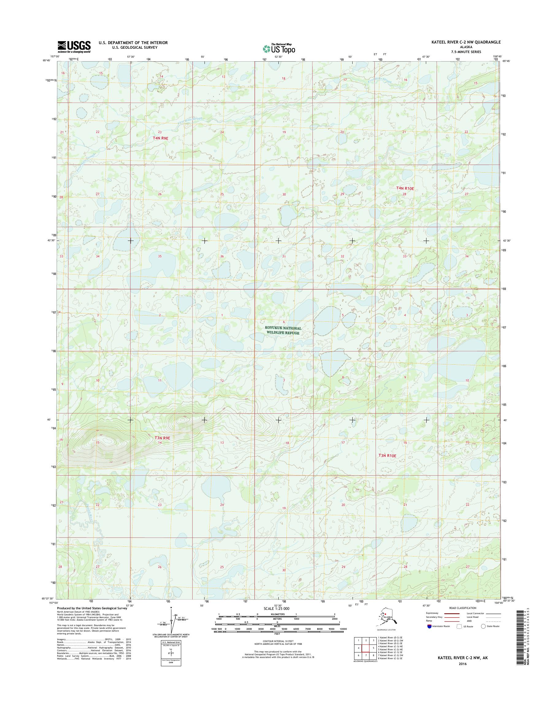 Kateel River C-2 NW Alaska US Topo Map – MyTopo Map Store