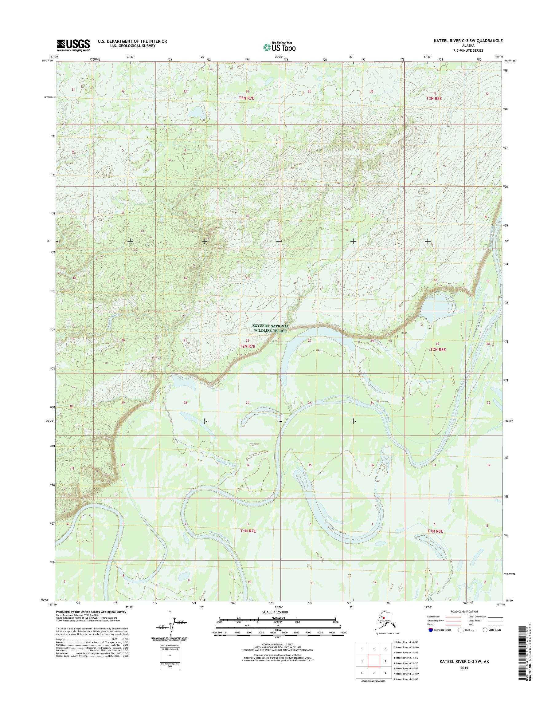 Kateel River C-3 SW Alaska US Topo Map – MyTopo Map Store