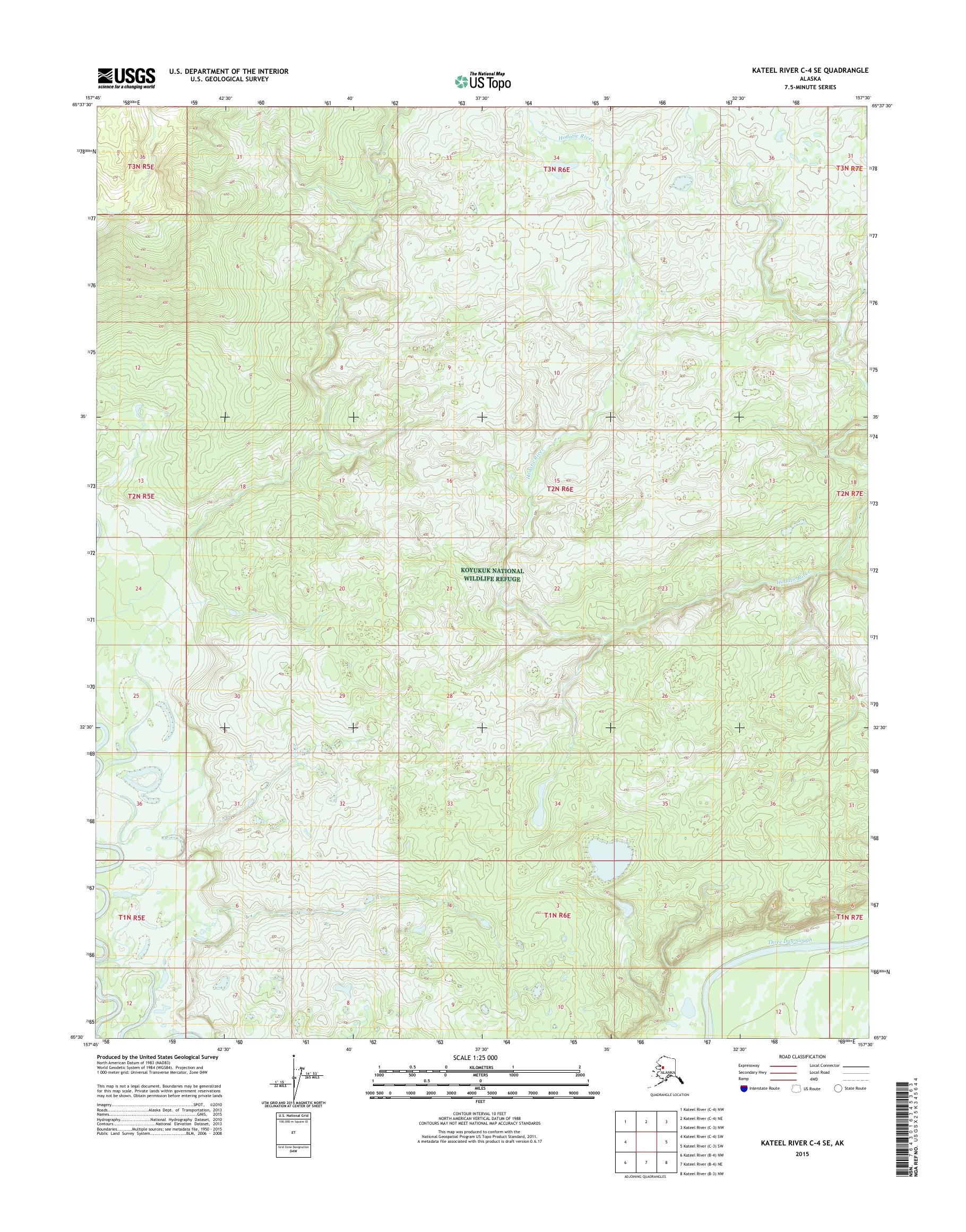 Kateel River C-4 SE Alaska US Topo Map – MyTopo Map Store