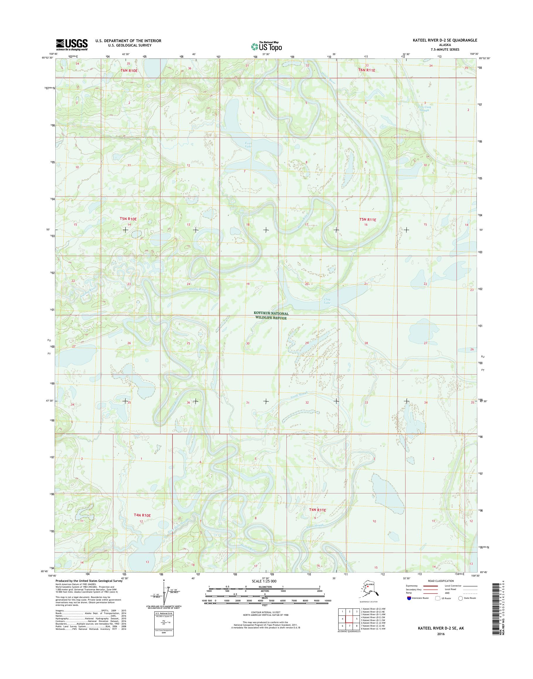 Kateel River D-2 SE Alaska US Topo Map – MyTopo Map Store