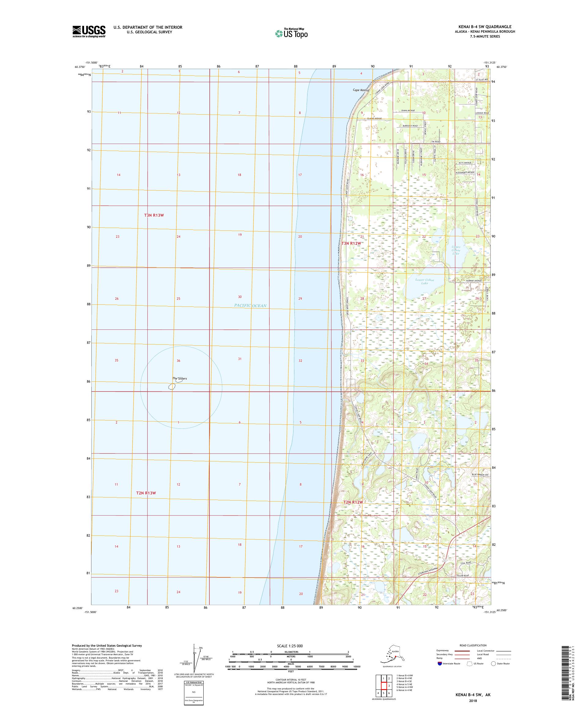Kenai B-4 SW Alaska US Topo Map – MyTopo Map Store