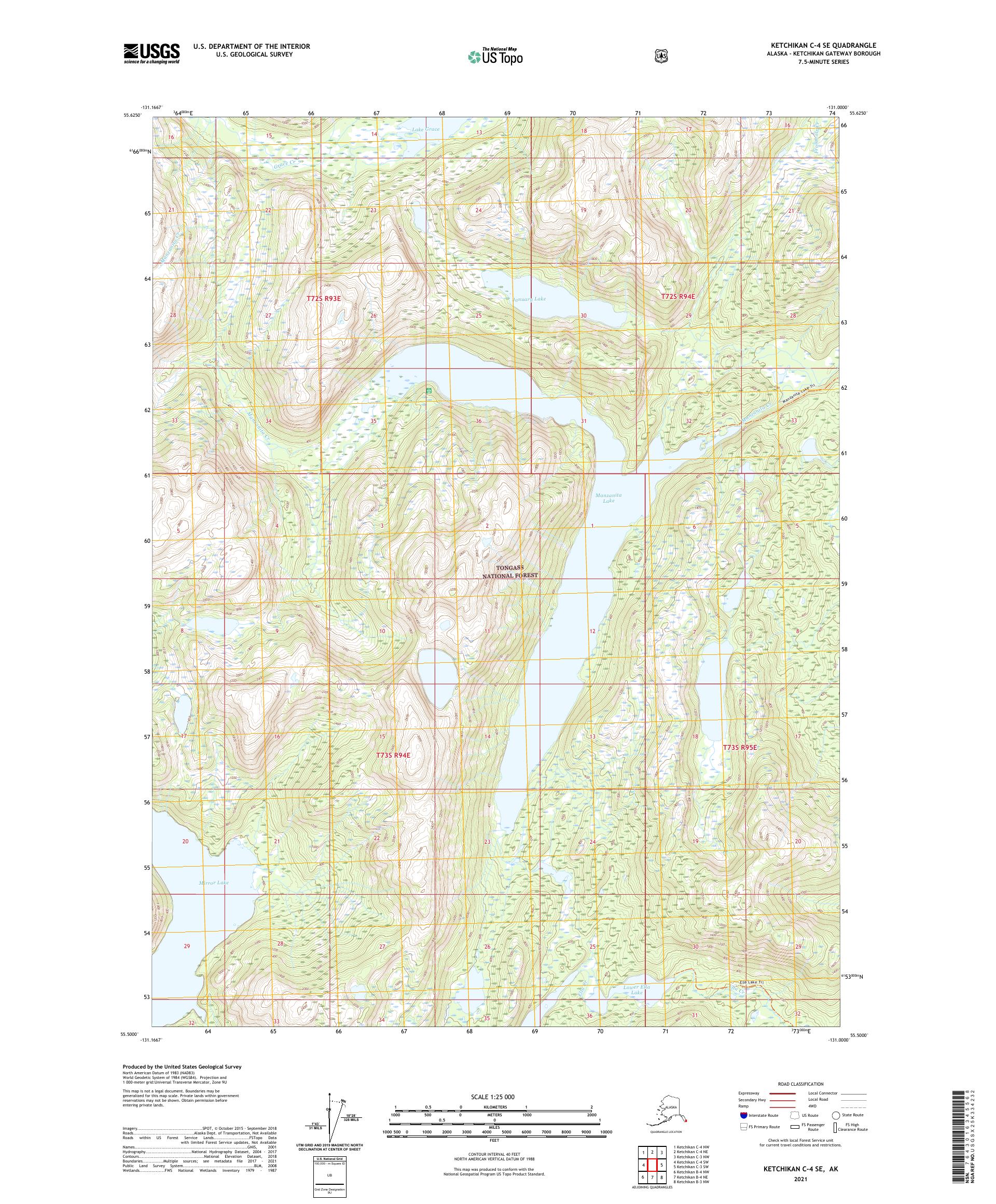 Ketchikan C-4 SE Alaska US Topo Map – MyTopo Map Store
