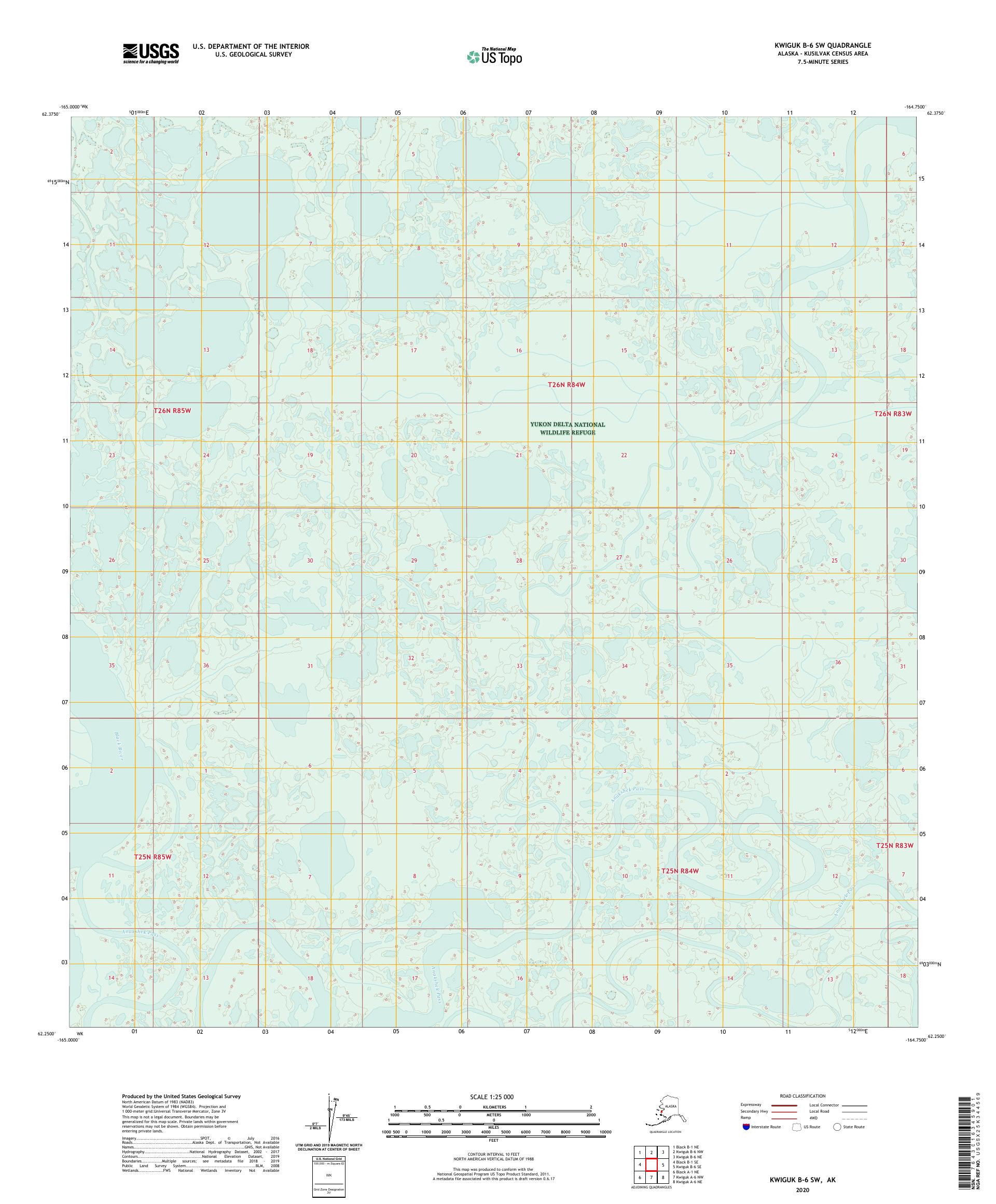 Kwiguk B-6 SW Alaska US Topo Map – MyTopo Map Store
