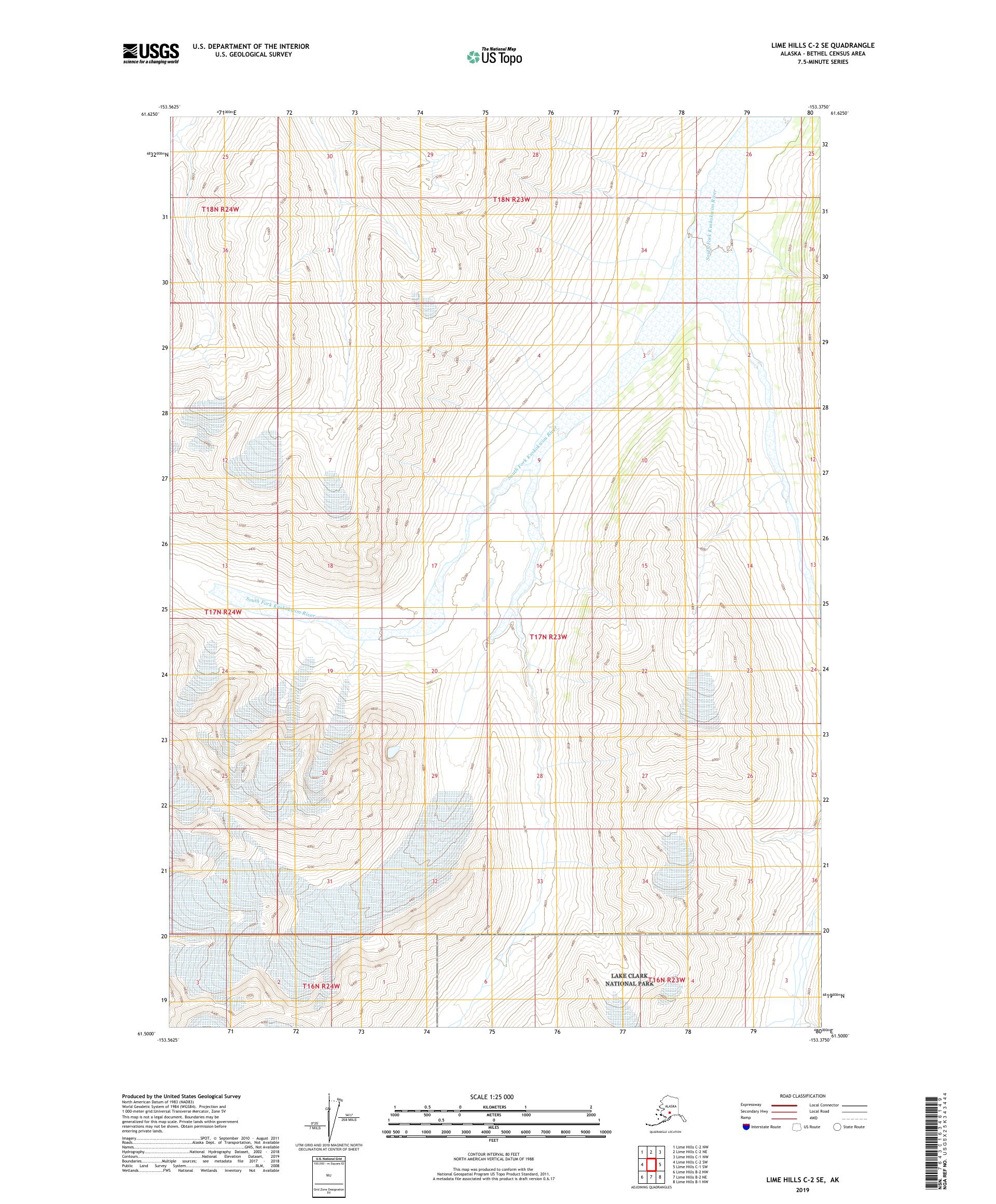 Lime Hills C-2 SE Alaska US Topo Map – MyTopo Map Store
