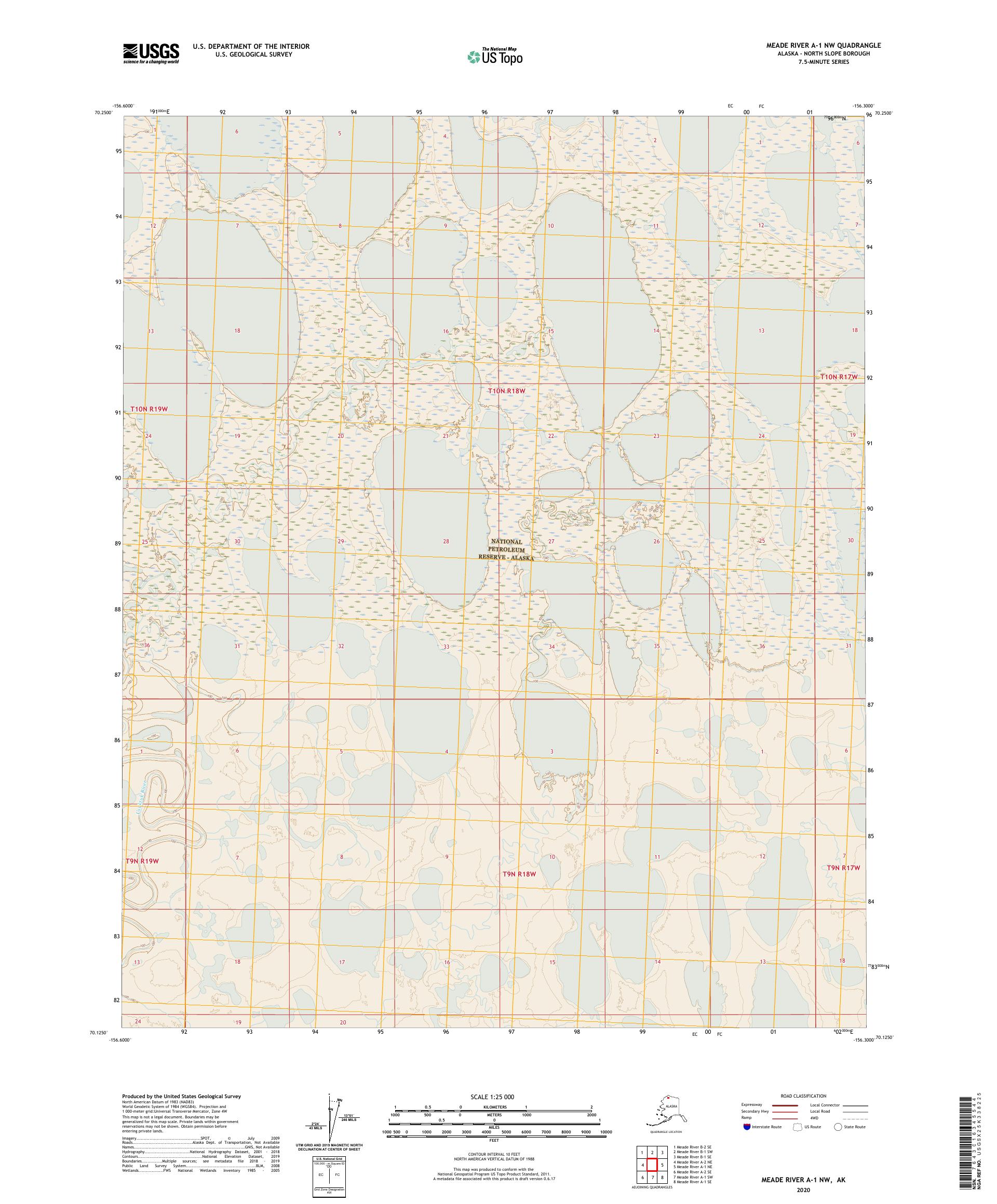 Meade River A-1 NW Alaska US Topo Map – MyTopo Map Store