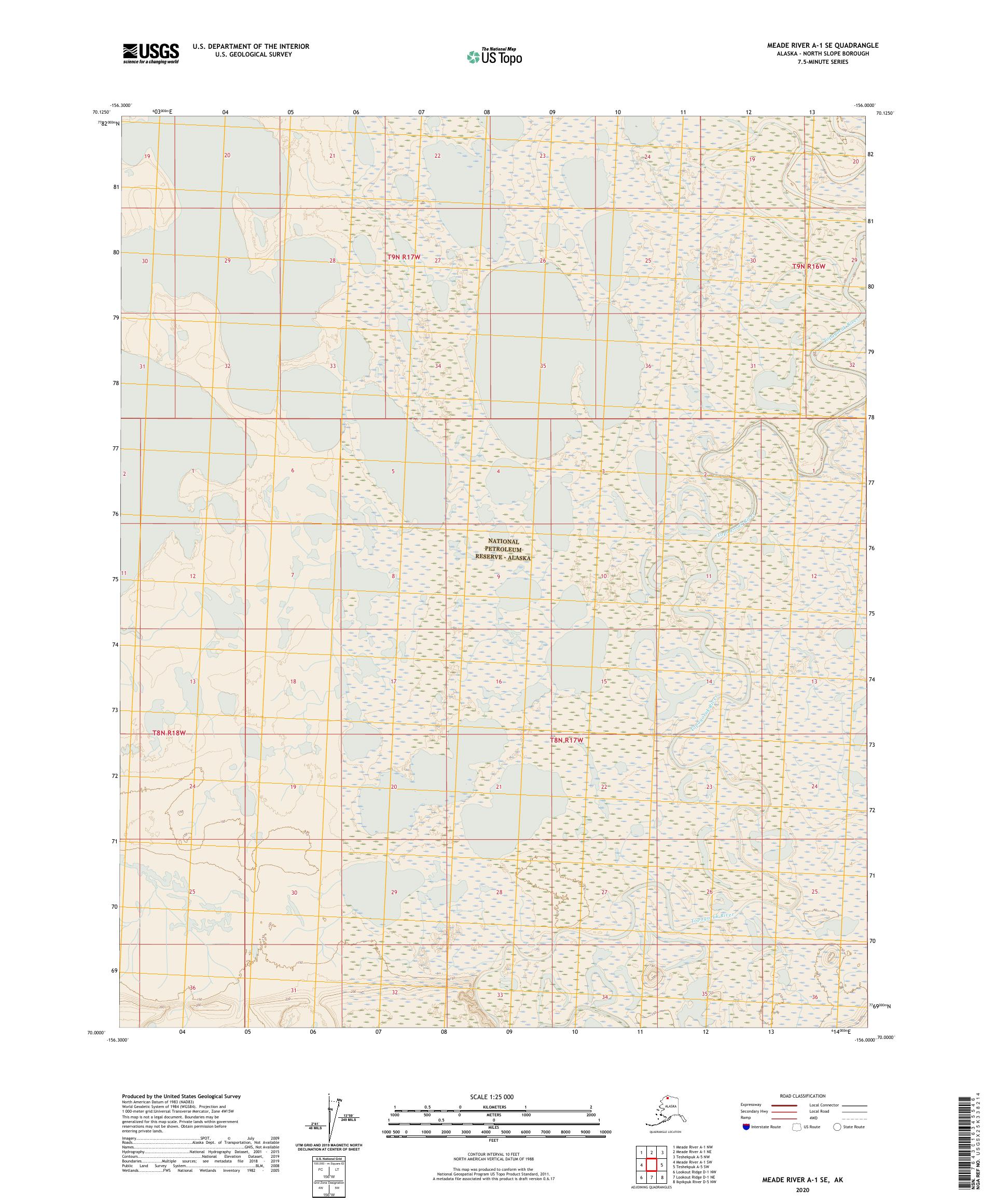 Meade River A-1 SE Alaska US Topo Map – MyTopo Map Store