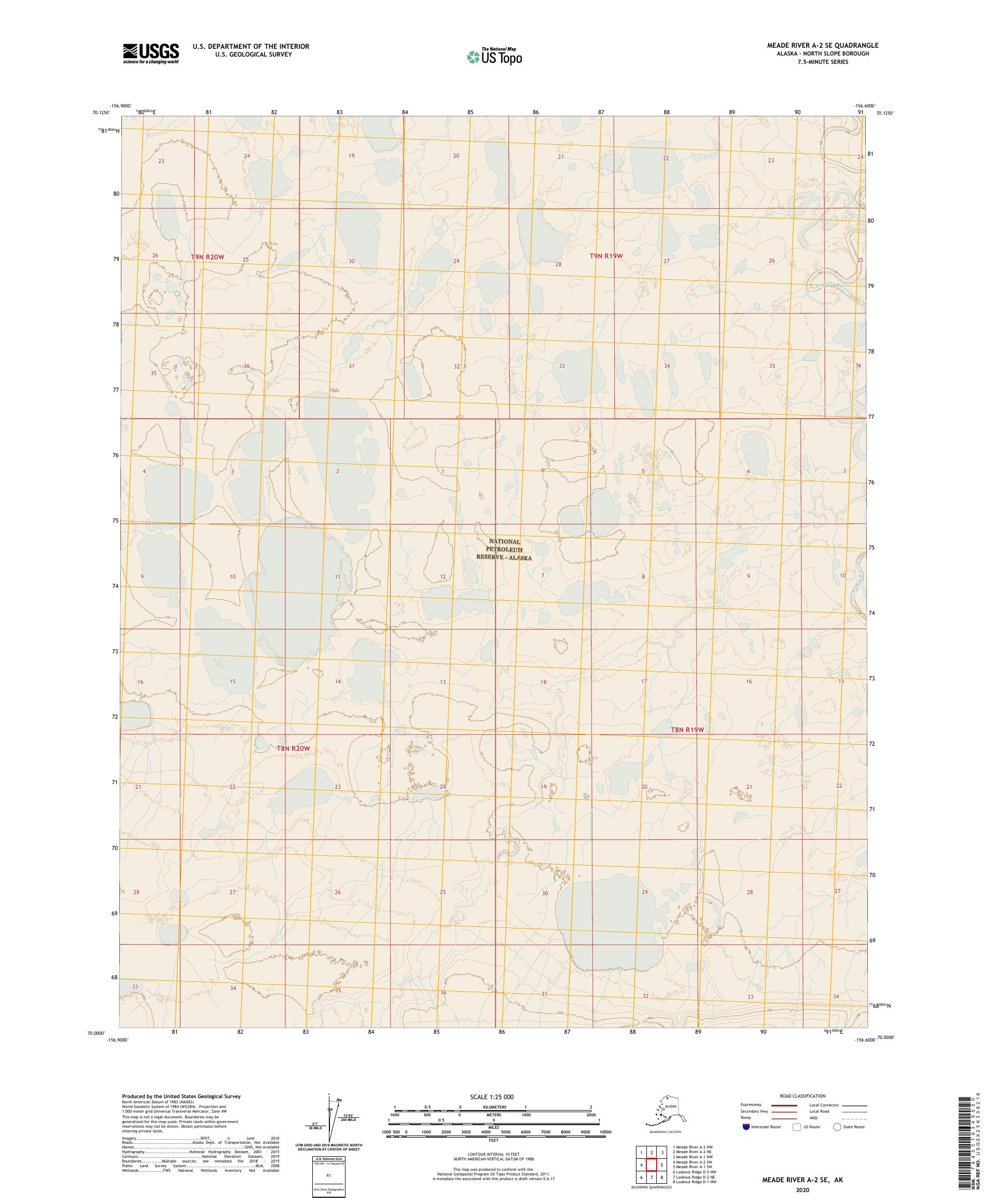 Meade River A-2 SE Alaska US Topo Map – MyTopo Map Store