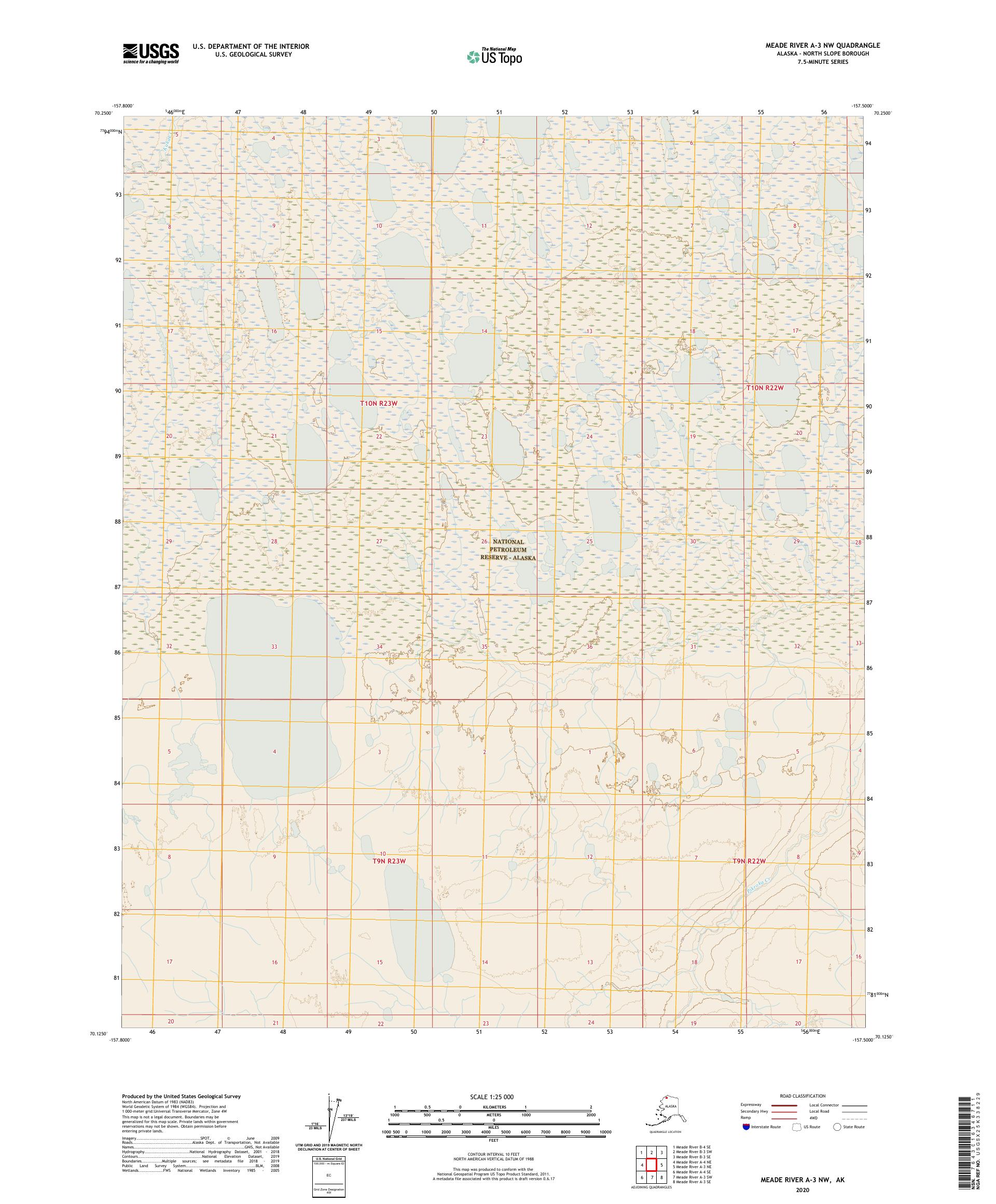 Meade River A-3 NW Alaska US Topo Map – MyTopo Map Store