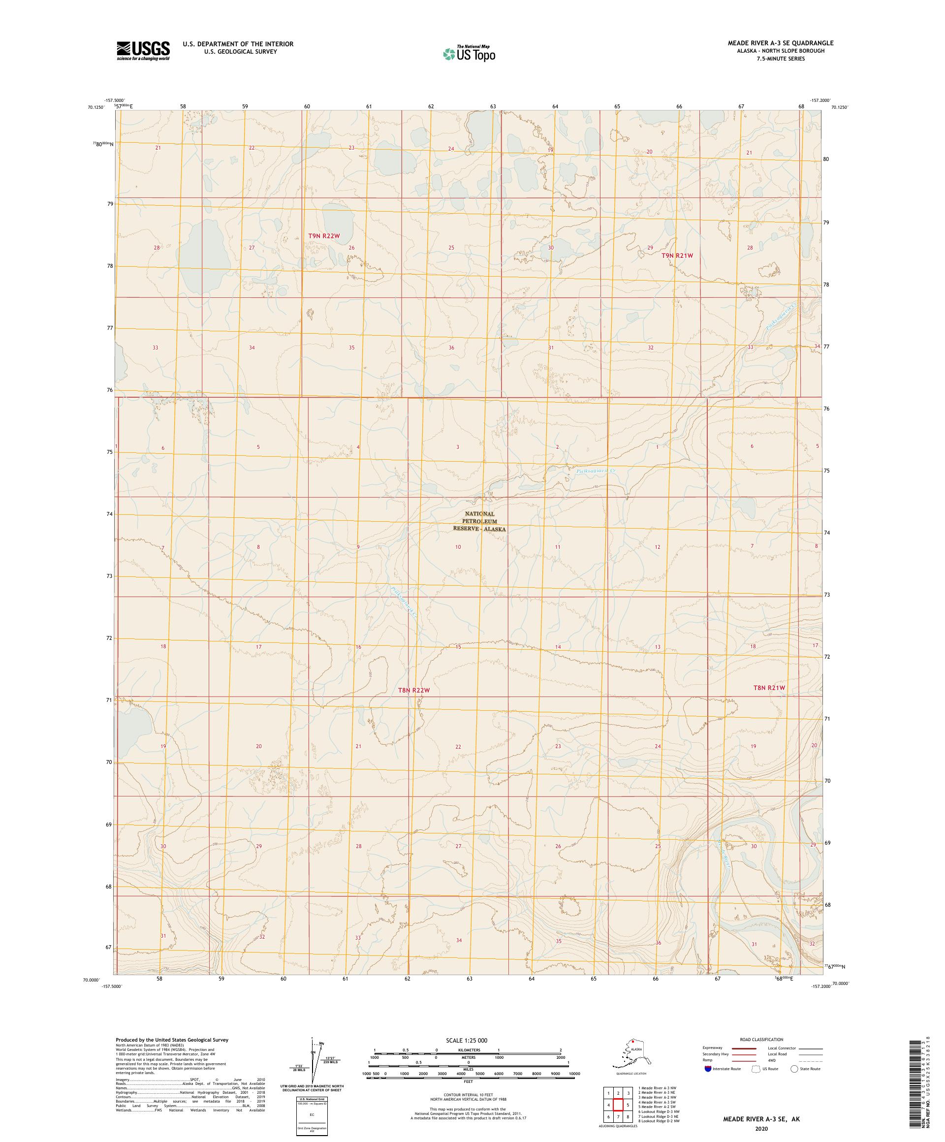 Meade River A-3 SE Alaska US Topo Map – MyTopo Map Store