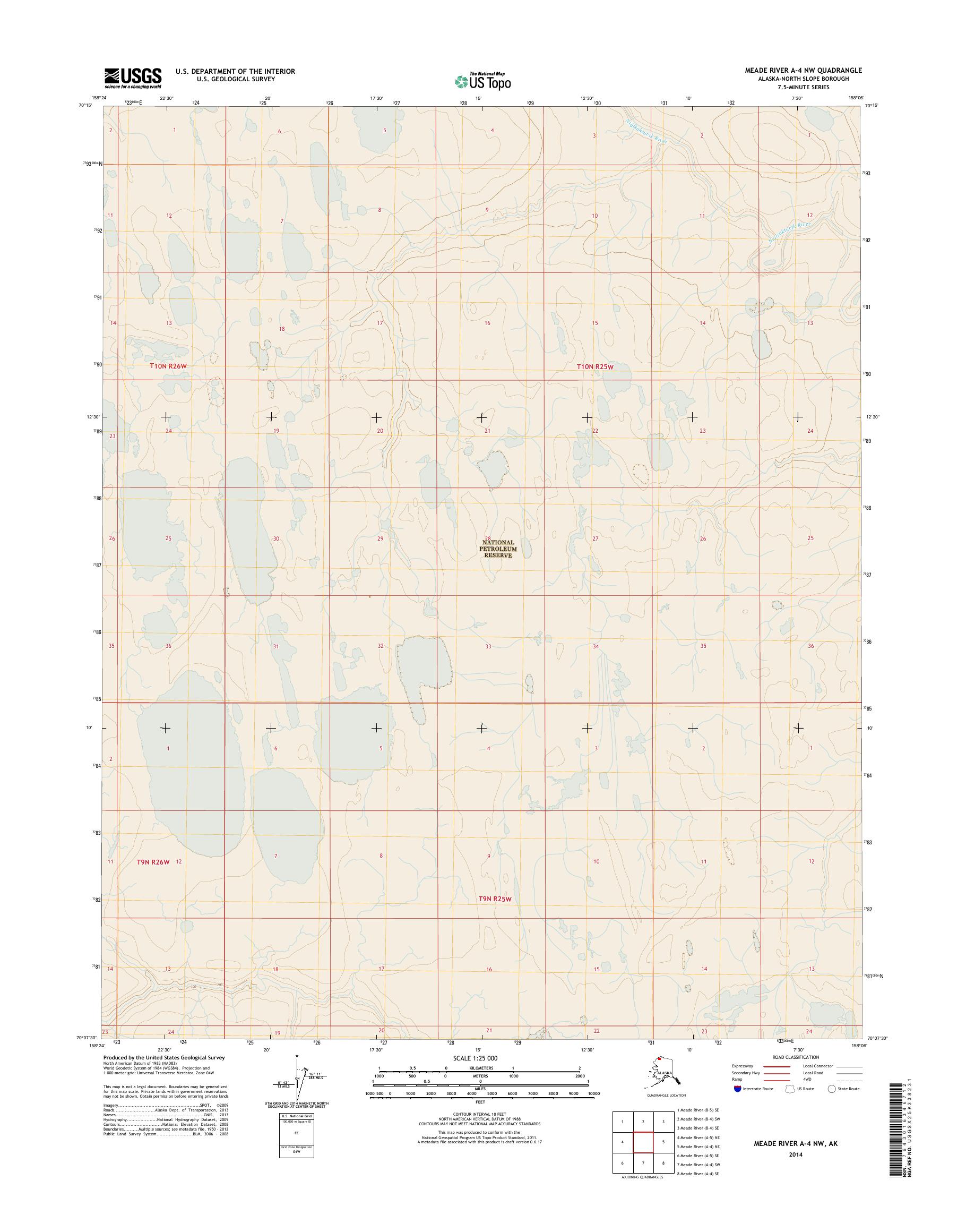 Meade River A-4 NW Alaska US Topo Map – MyTopo Map Store